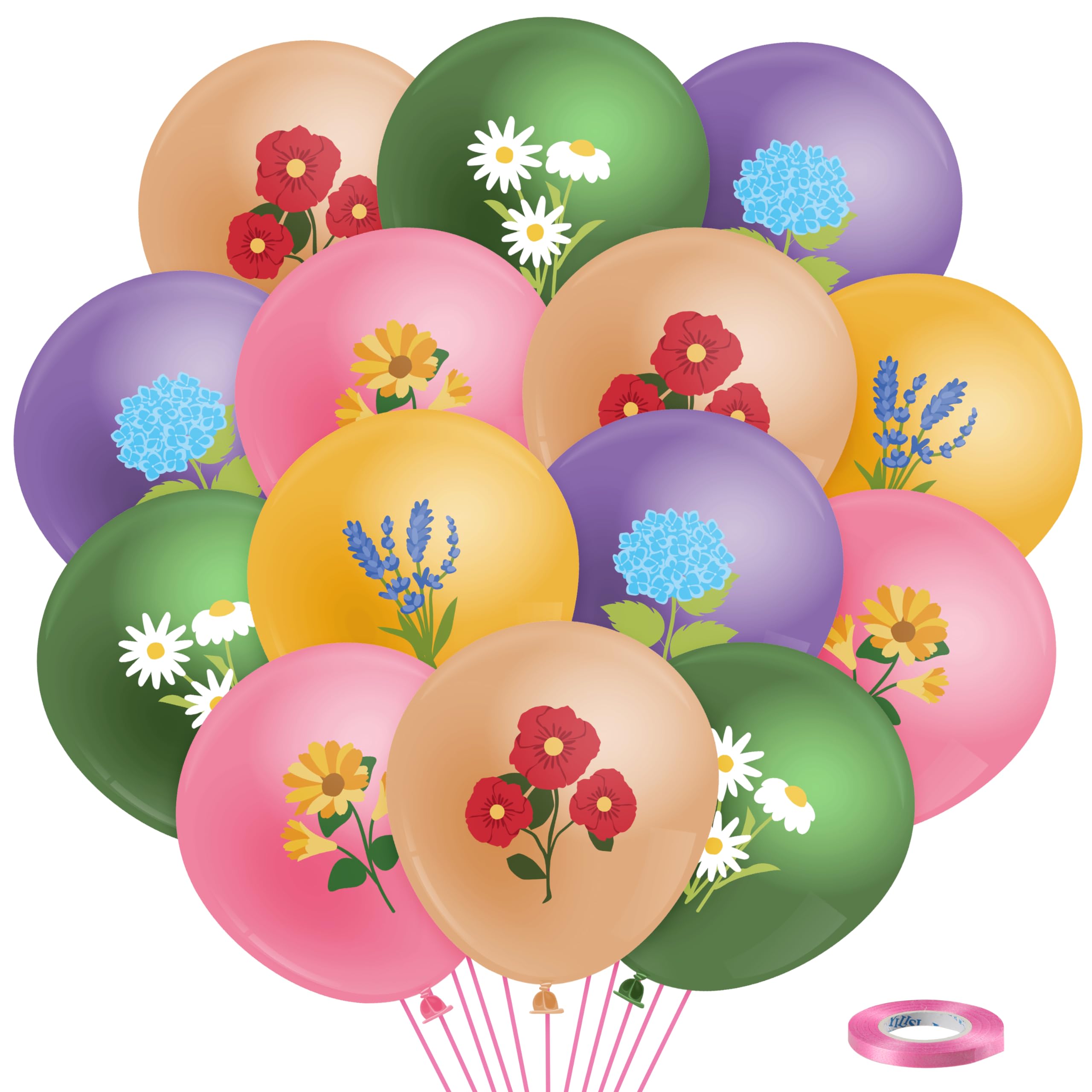 Amazon.com: K1tpde Wild Flower Balloons Decorations - 50PCS Assorted ...