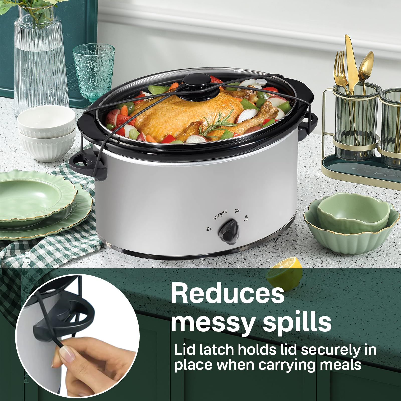 Crock Pot Lid Lock Strap Hamilton Beach Slow Cooker Lid Lock ...