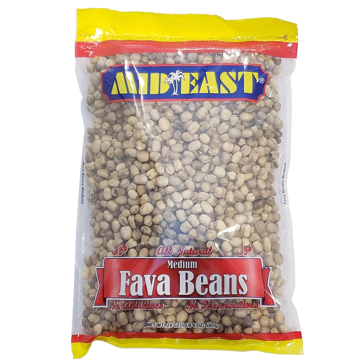 Amazon.com : Mid East Medium Fava Beans 24oz (680g), All natural, No ...