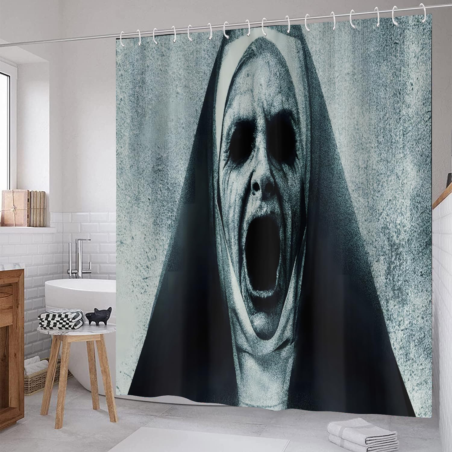 Amazon.com: SOUTHSKY Scream Halloween Shower Curtains 71x71inch Horror ...