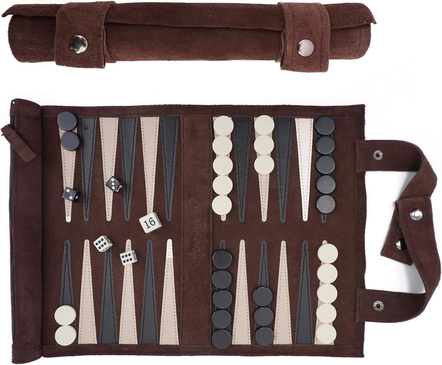 Amazon.com: Sondergut Travel-Size Backgammon Set- Genuine Suede ...
