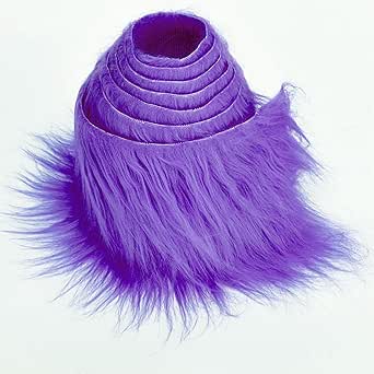 Amazon.com: Shaggy Plush Faux Fur Fabric Precut Strips Fluffy Fuzzy ...