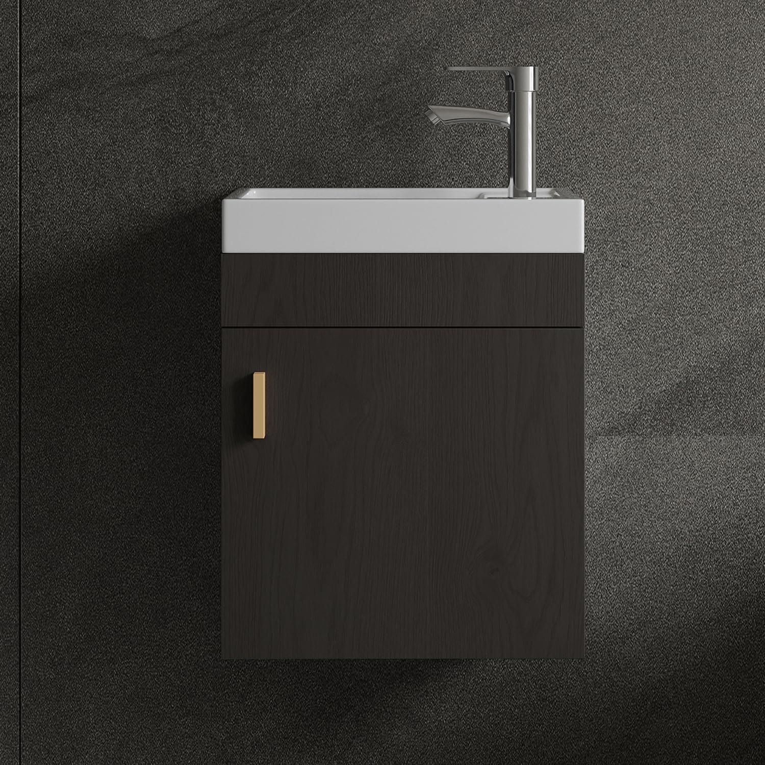 Amazon.com: AmpleCharmic 16'' Floating Bathroom Vanity with Sink ...