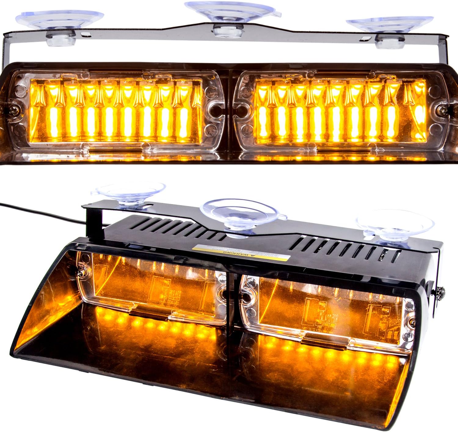 I LITTON Amber 2-in-1 LED Windshield Strobe Light for Vehicles, 7.2 ...