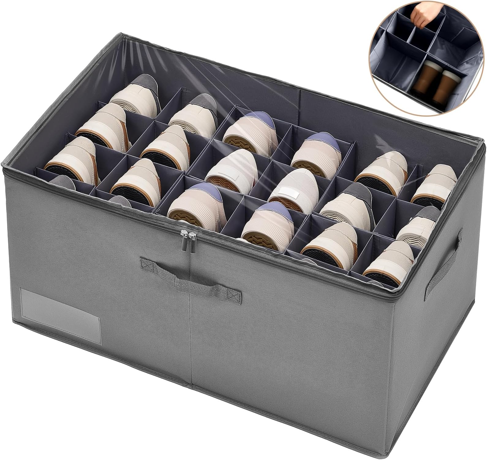 Amazon.com: Luvhomee Shoe Storage Organizer, Fits 16 Pairs, Large Shoe ...