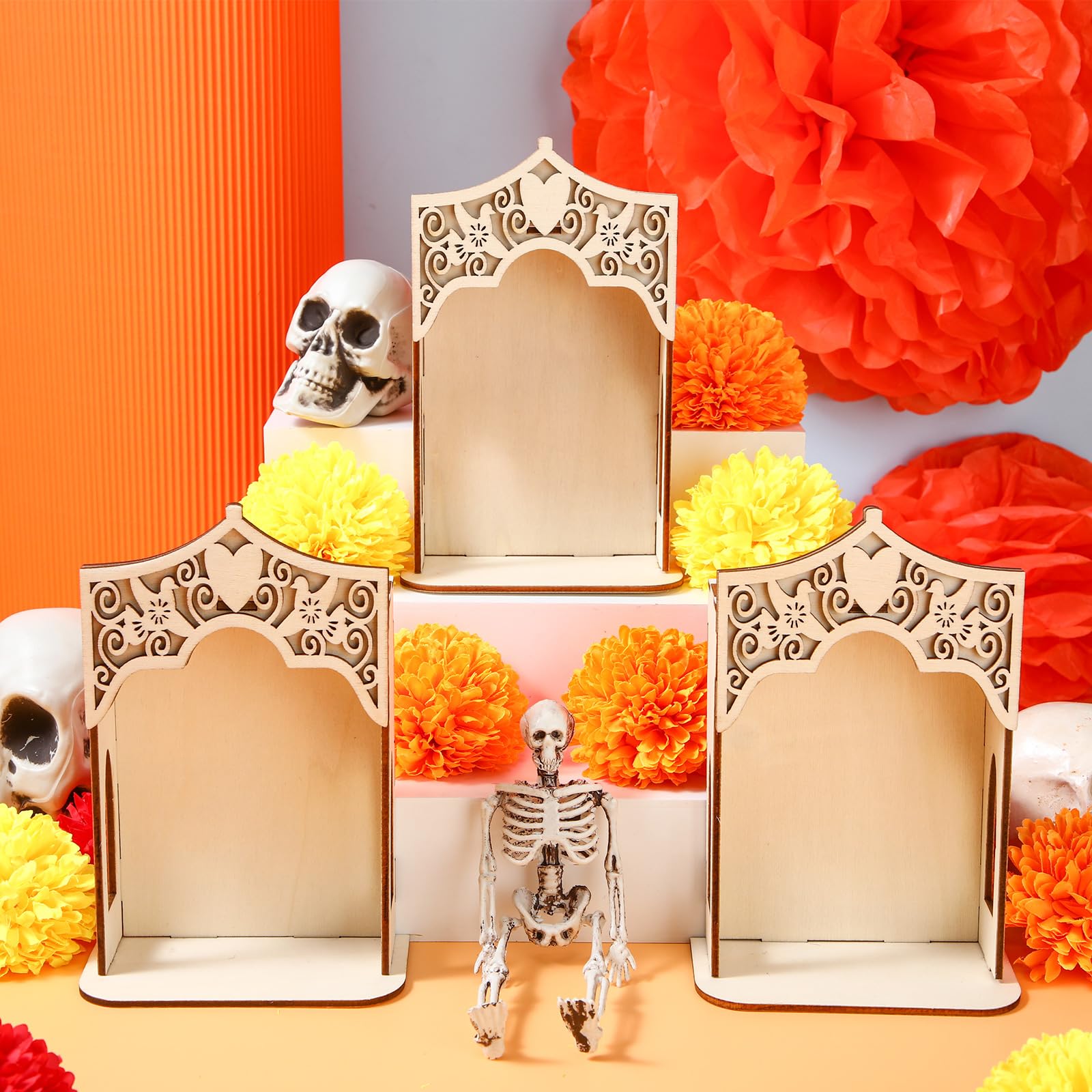 Amazon.com - Qunclay 3 Pcs Large Dia De Los Muertos Altar Ofrenda Box ...