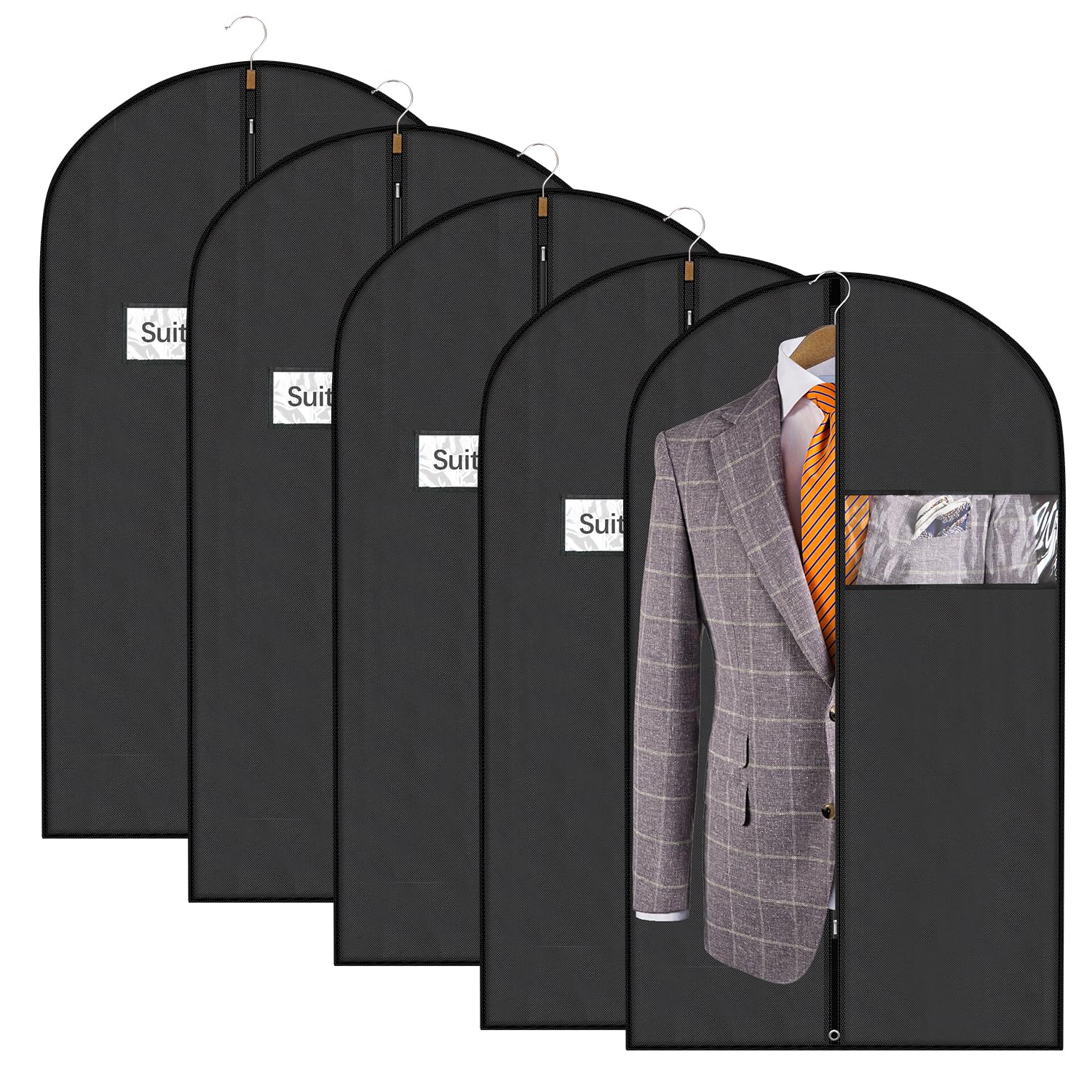 Amazon.com: ManGotree Black Garment Bags, Men/Women Suit Bags for ...