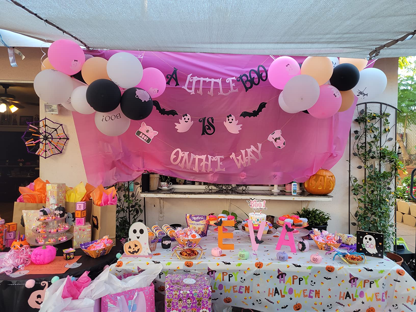 Amazon.com: Little Boo Baby Shower Decorations, Pink Halloween ...