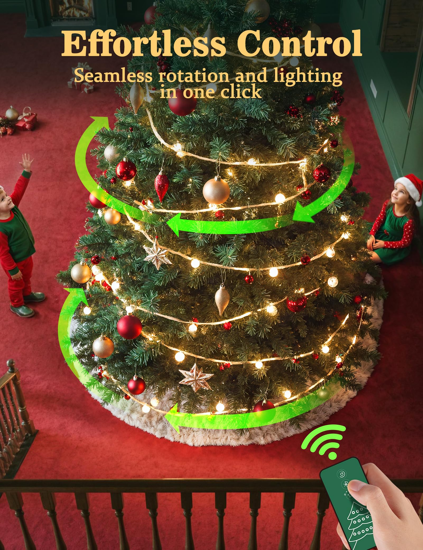 Artificial Tree Stand Remote Control Rotating Christmas Tree Stand ...