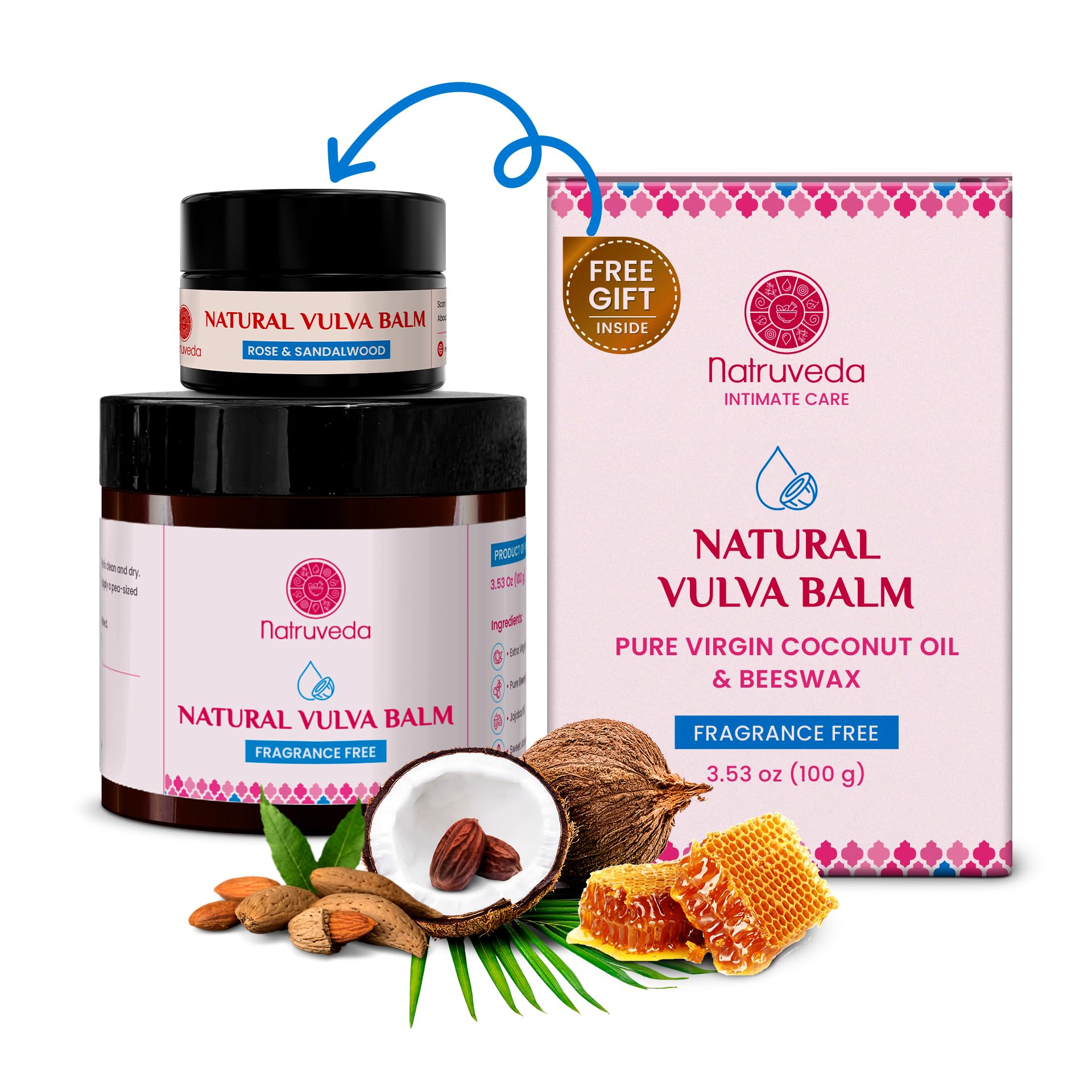 Amazon.com : Natruveda Vulva Soothing Balm – Fragrance-Free, 100g ...