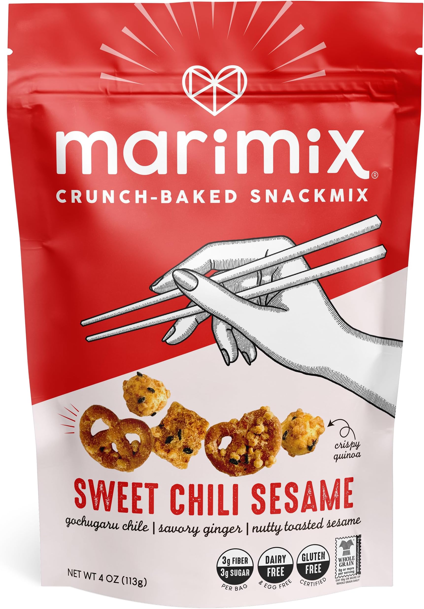 Amazon.com: Marimix Snack Mix | Sweet Chili Sesame | Crunch Baked Sweet ...