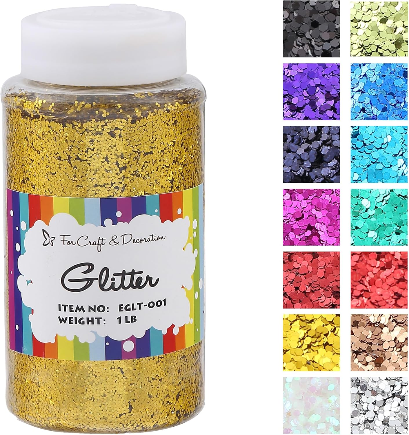 Amazon.com: Craft and Party, Craft Glitter for Craft and Decoration 1 ...