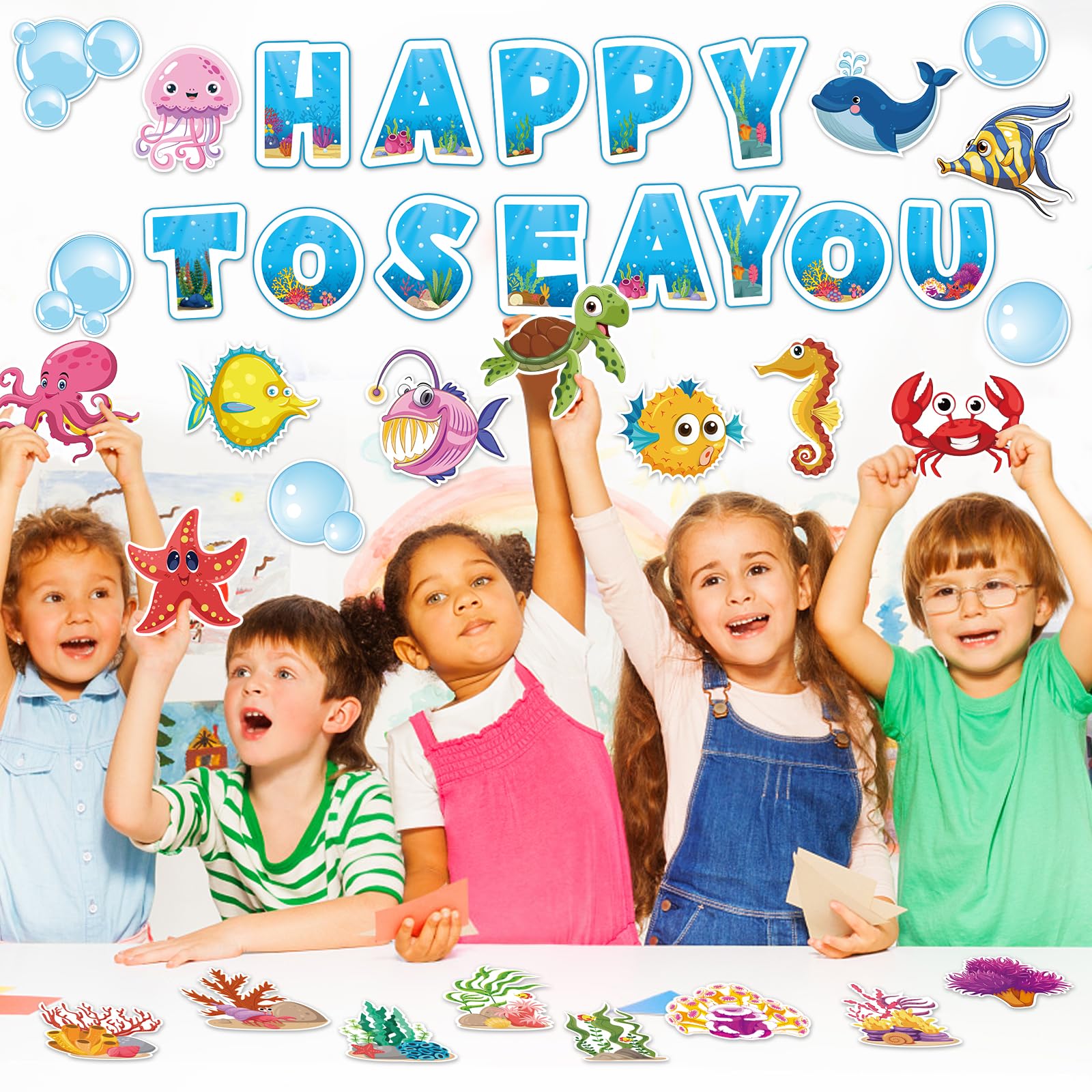 Snapklik.com : 38 Pcs Under The Sea Paper Cutouts Classroom Decoration ...