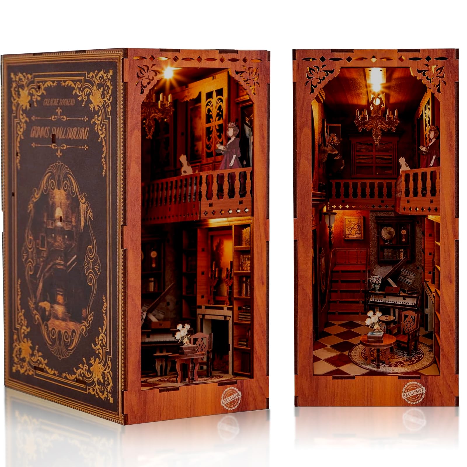 Amazon.com: Optum Five Book Nook Kits for Adults, DIY Miniature ...