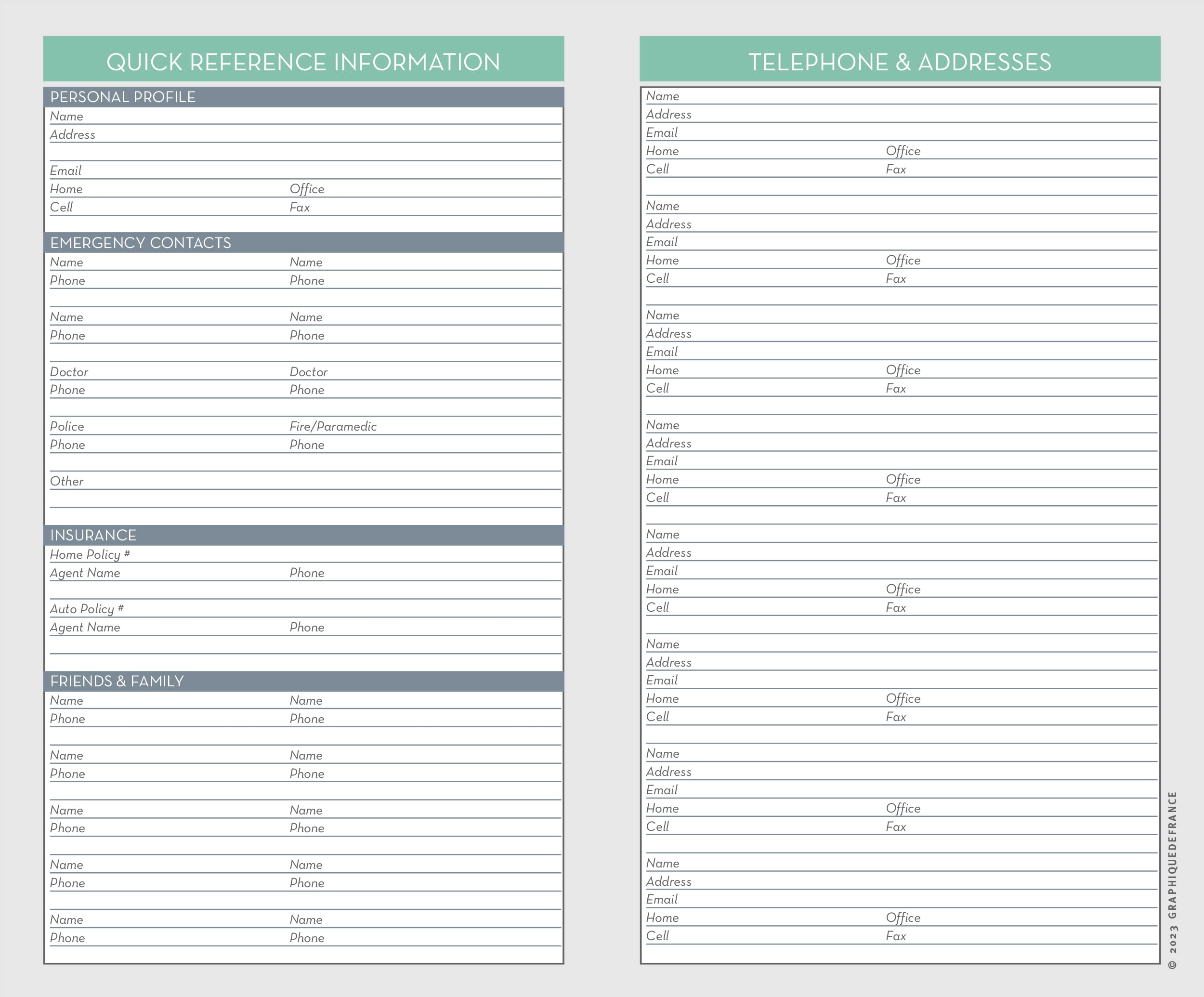 Snapklik.com : Graphique 2 Year Pocket Planner 29 Month Organizer