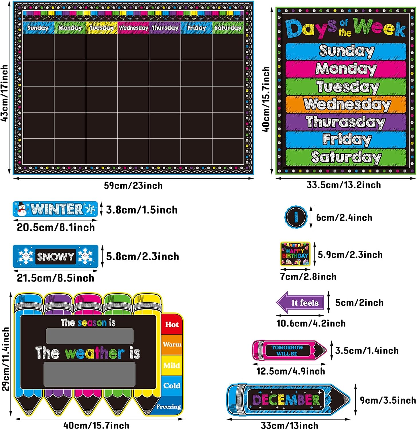 Seasons & Weather Bulletin Board Set for Classroom & Australia | Ubuy