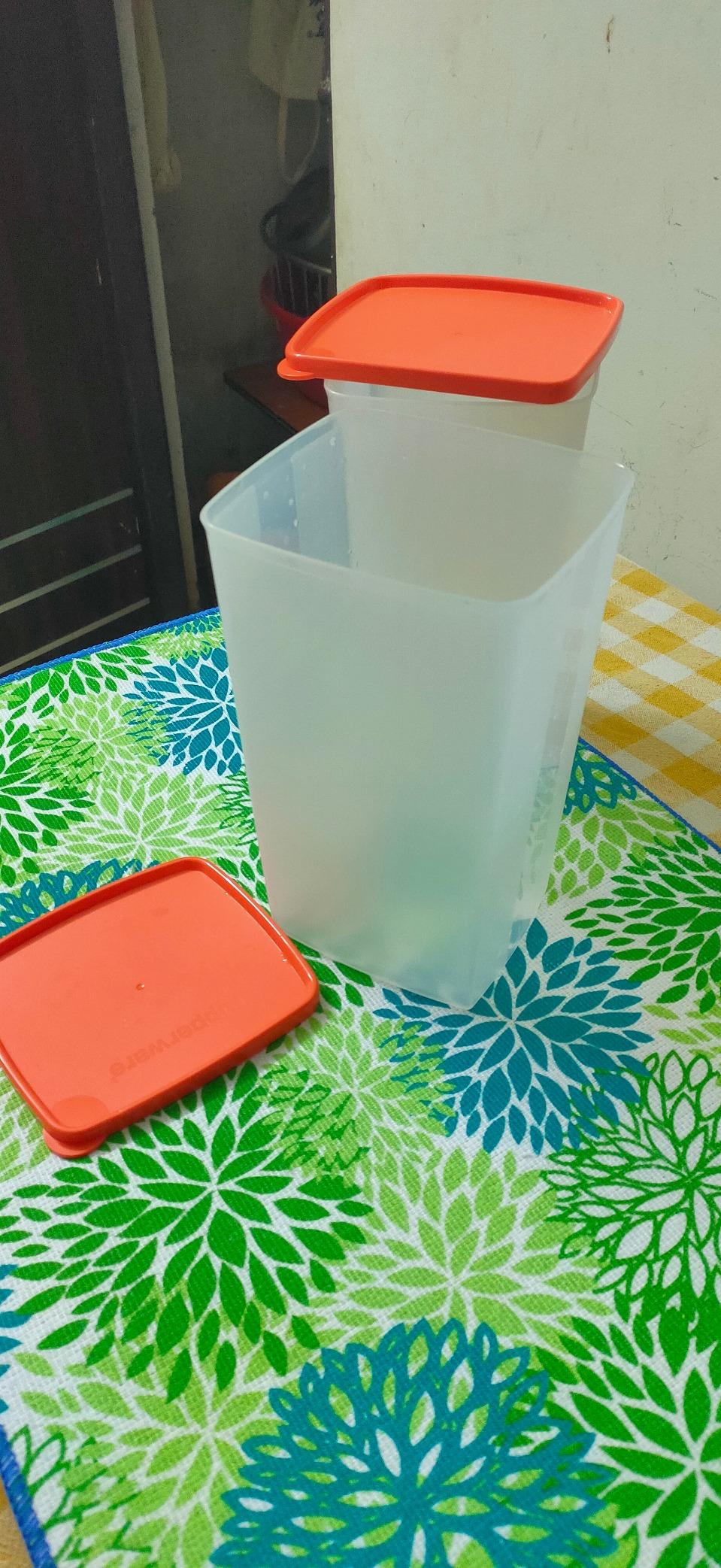 Buy Tupperware Plastic Container- 1.8 liters, White and Red Online at ...