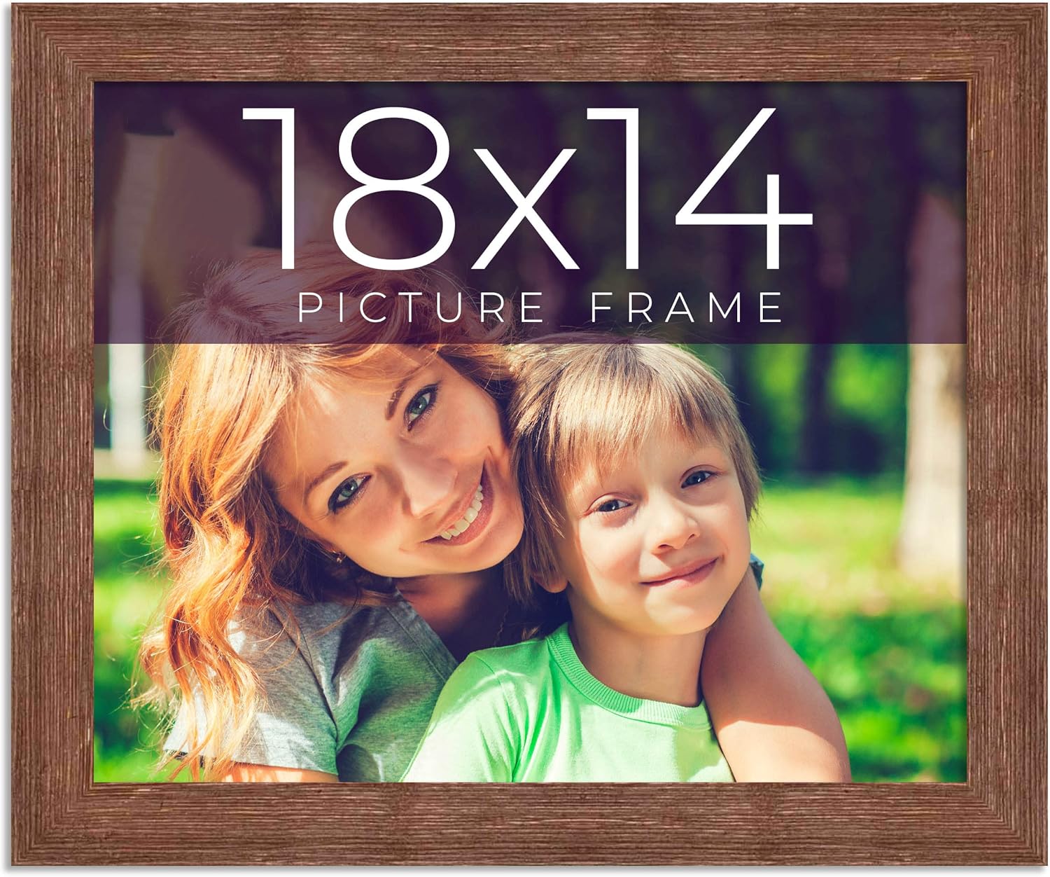 Amazon.com: 18x14 Farmhouse Brown Real Wood Picture Frame Width 1.5 ...