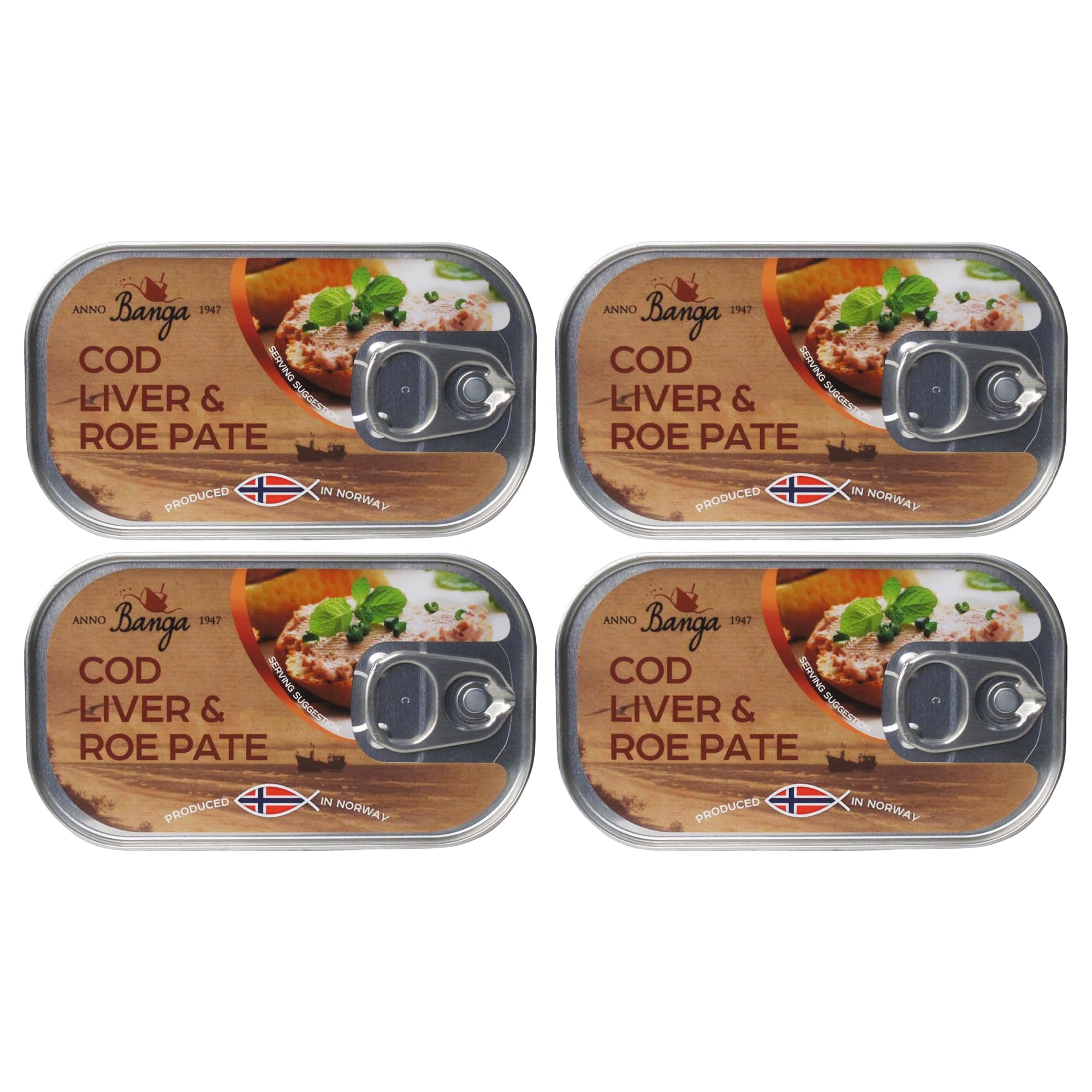 Banga Cod Liver and Roe Pate 120g - Canned Food | Easy Open Pull Ring ...