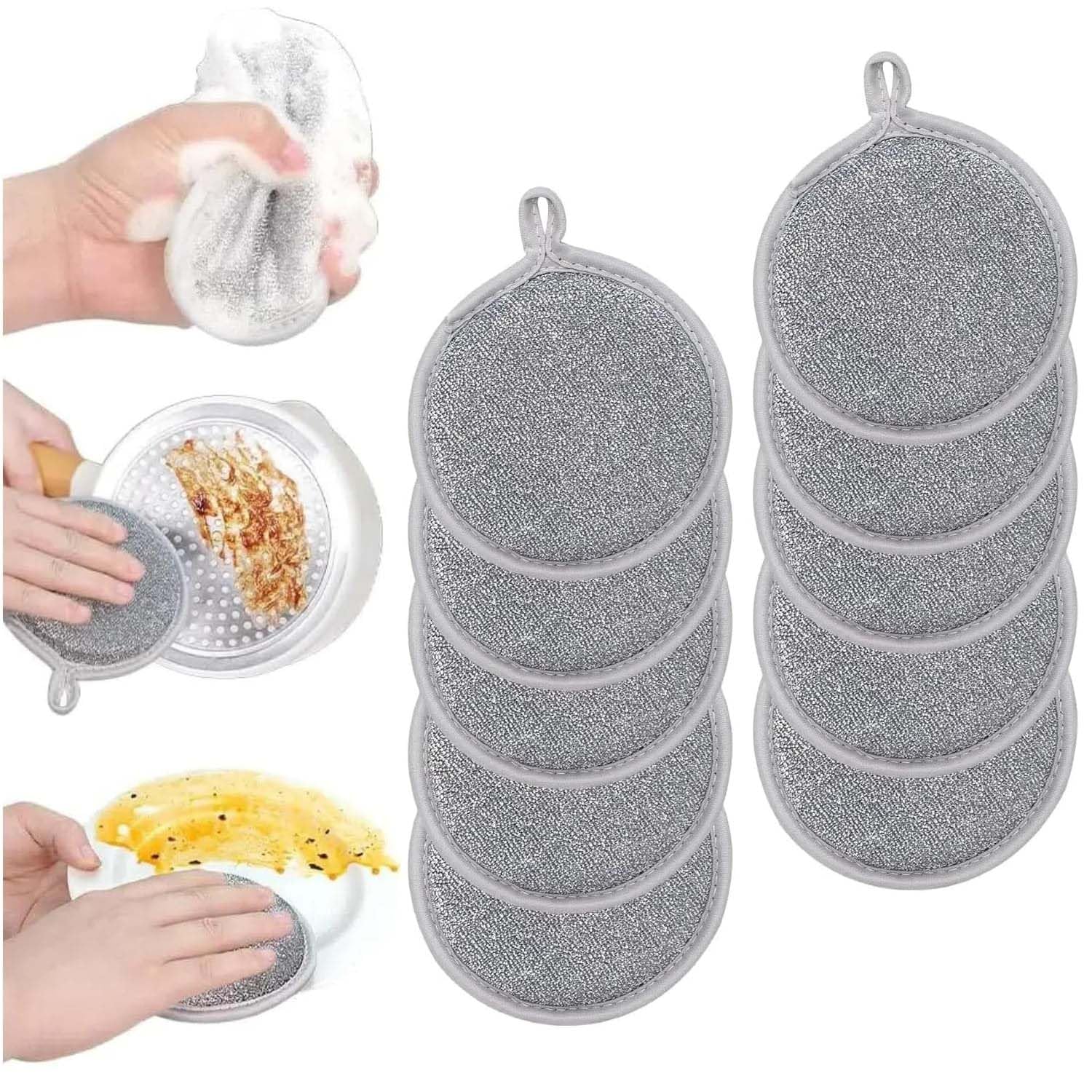 Amazon.com: 10pcs Multifuctional Wire Dishwashing Rags for Wet and Dry ...