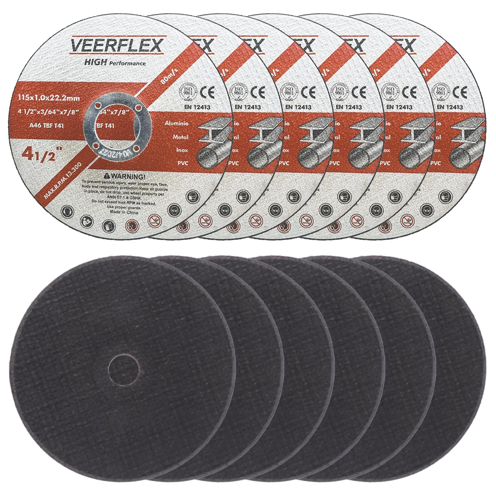 12 Pcs 115mm Cutting Disc，Cutting Discs, Angle Grinder Discs for Metal ...