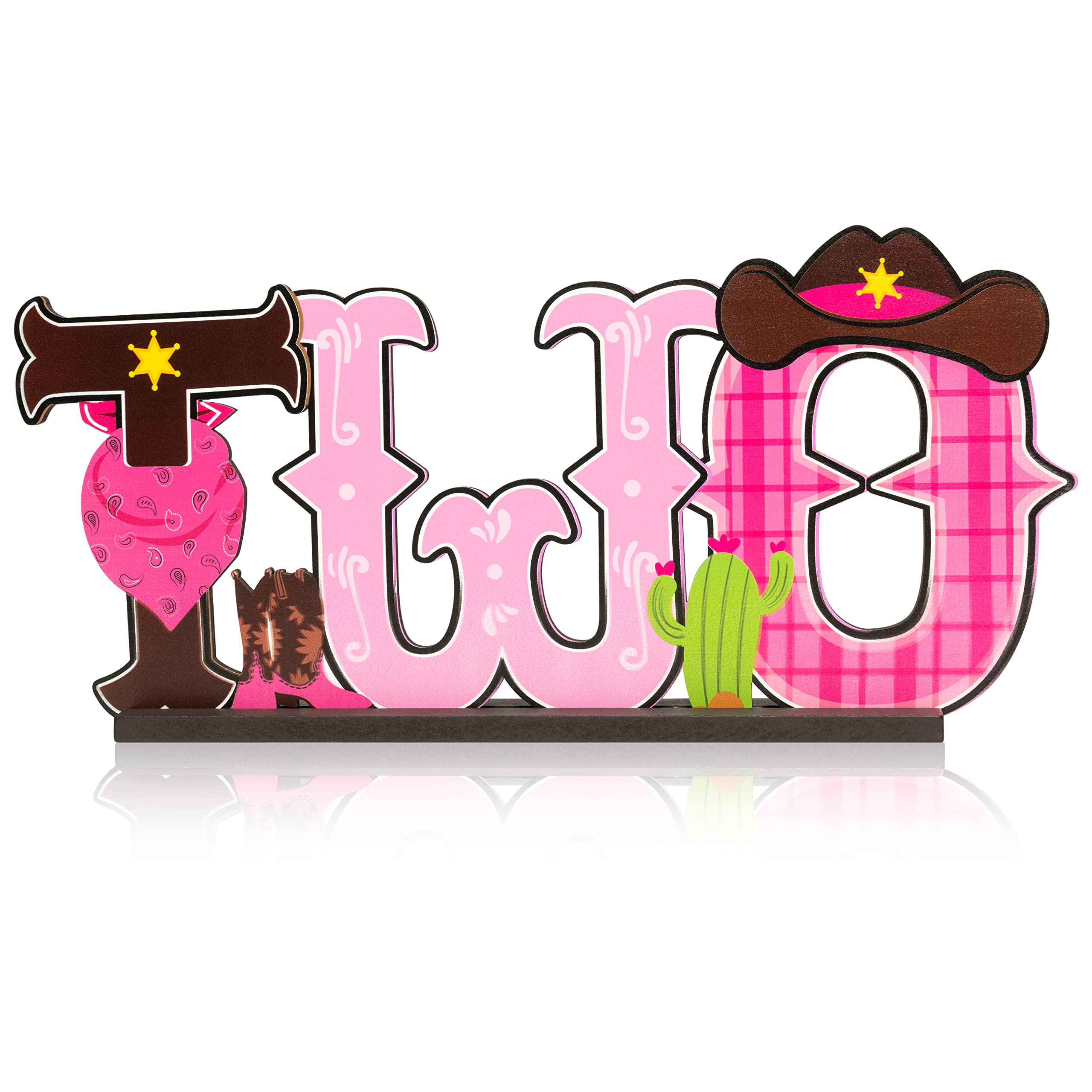 Snapklik.com : Western Cowgirl Two Letter Sign Wooden Table ...