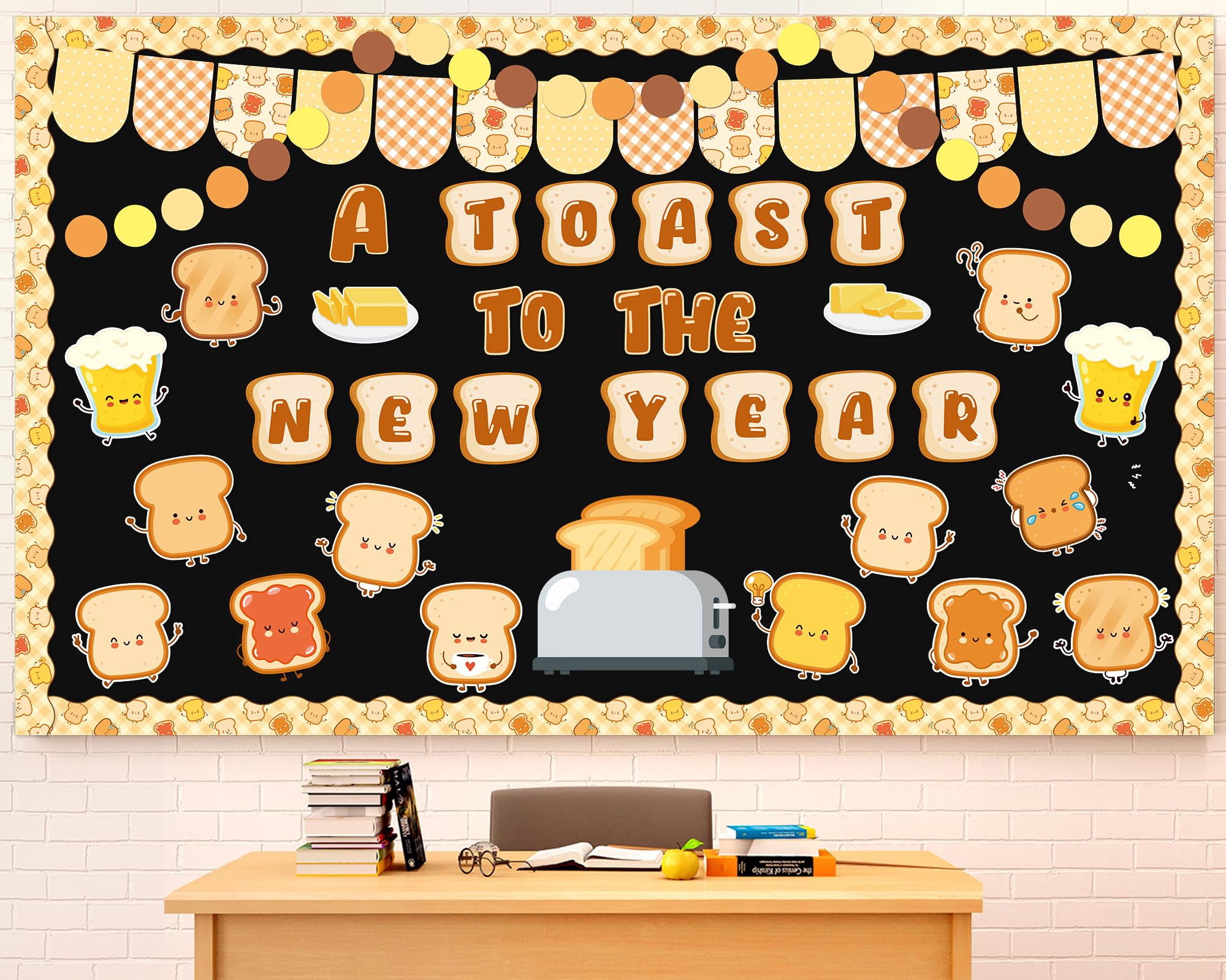 Amazon.com : party greeting New Year Toast Bulletin Board Decorations A ...
