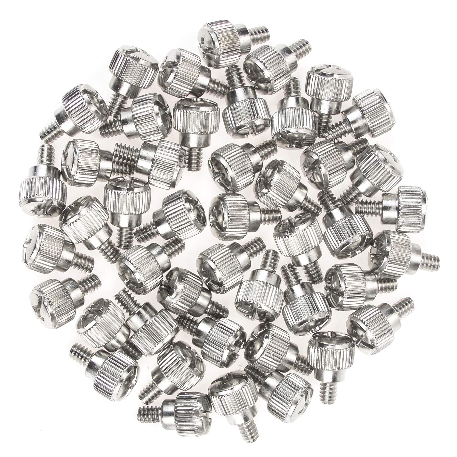 Amazon.com: Favordrory 6#-32x5 Computer Case Thumb Screws, Silver, 50 ...