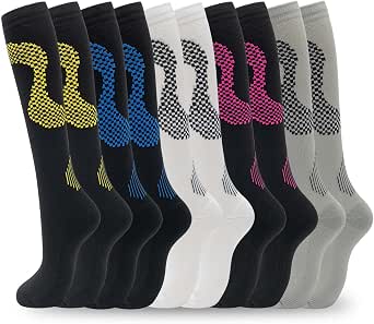 Amazon.com: fenglaoda Compression Socks for Women Men Circulation 20-30 ...