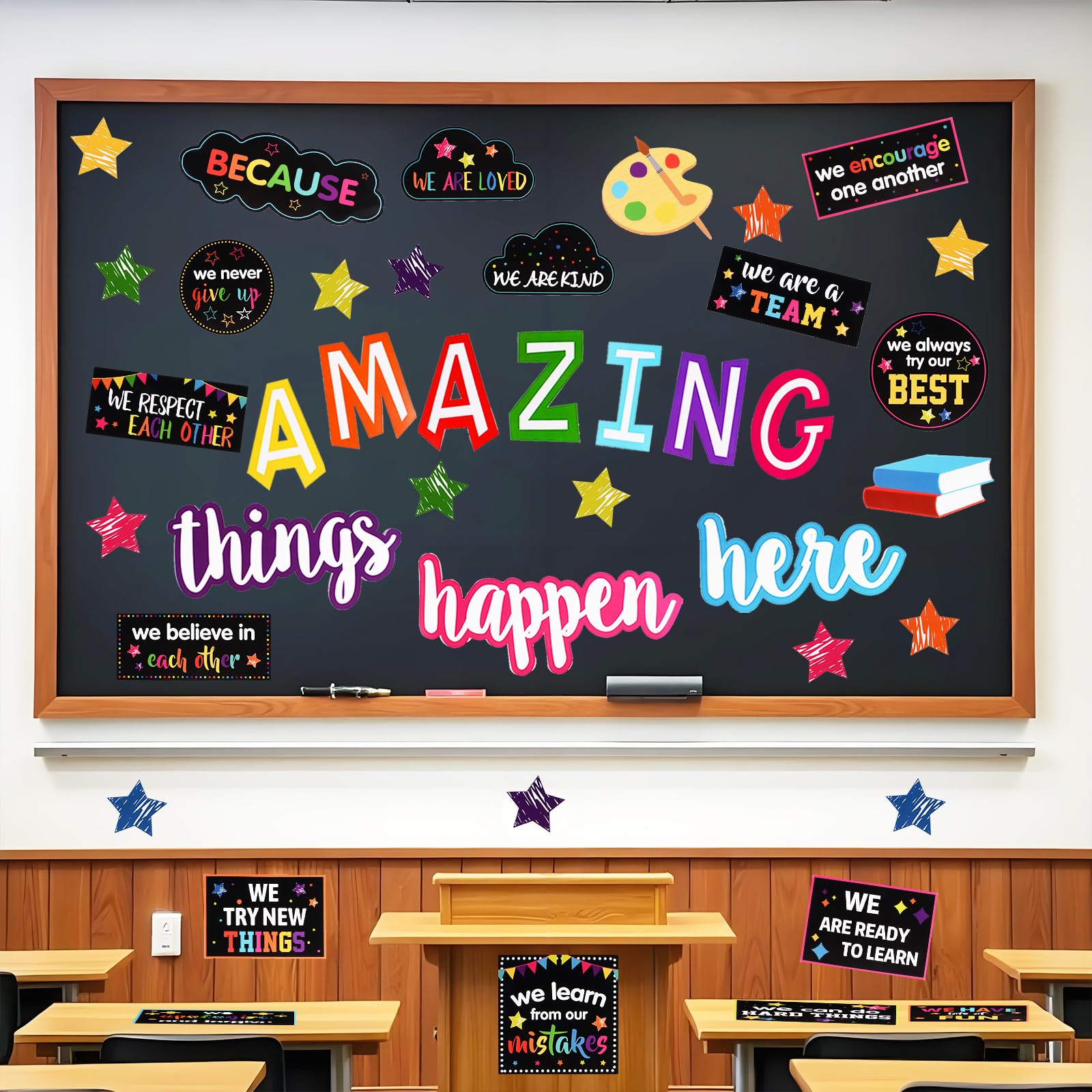Snapklik.com : 41 Pieces Classroom Bulletin Board Decorations, Amazing ...