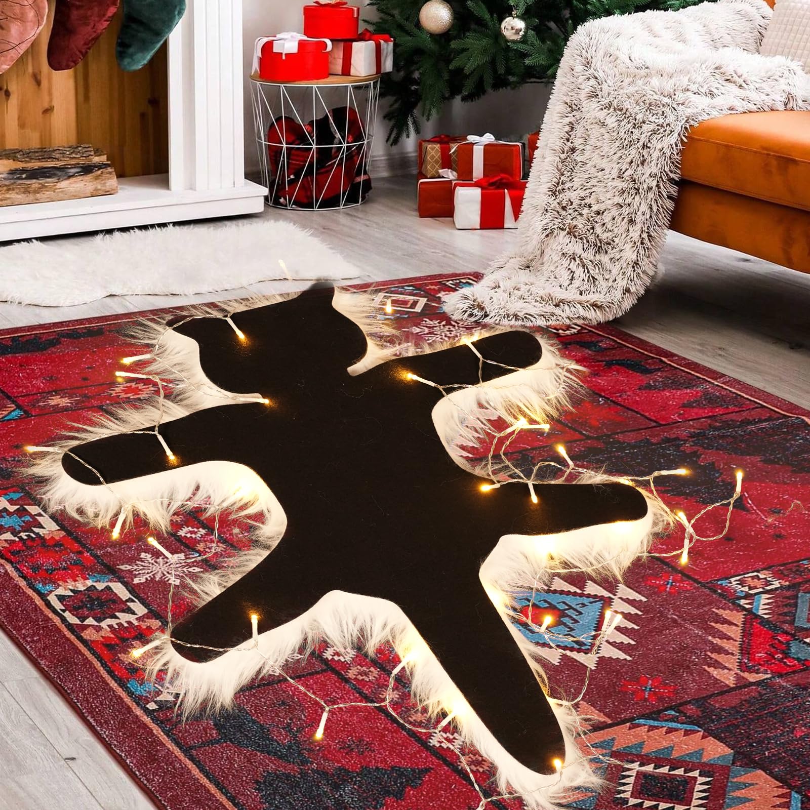 Amazon.com: Light Up Fried Cat Rugs, Funny Christmas Area Rug with ...