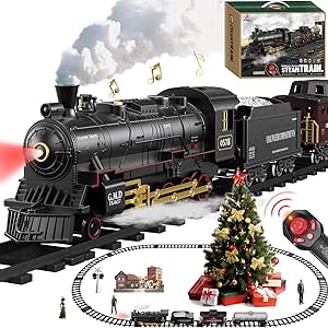 Amazon.com: Electric Remote Control Train Set Christmas Trains Steam ...