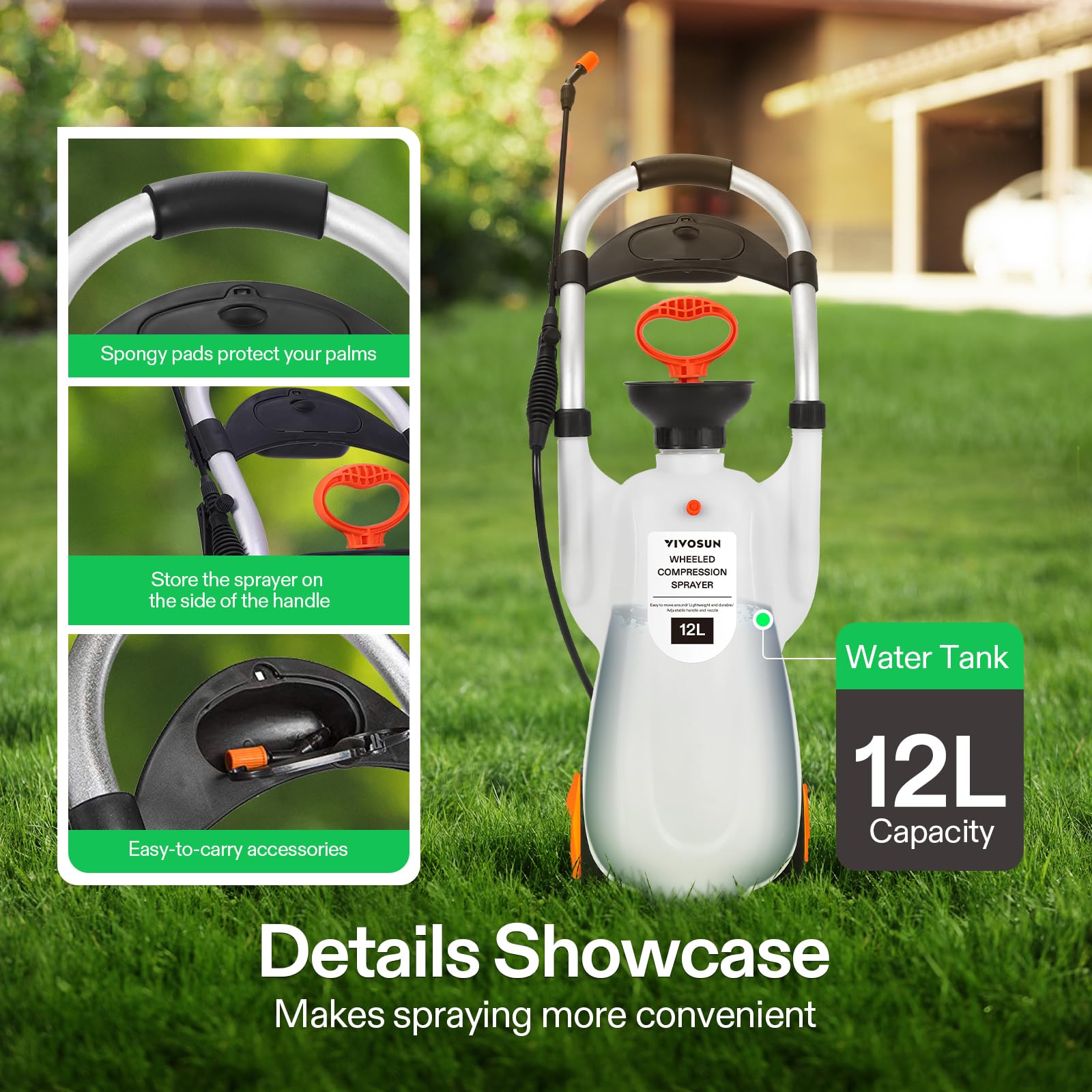 Snapklik.com : VIVOSUN 3.2 Gallon Lawn And Garden Wheeled Pump ...