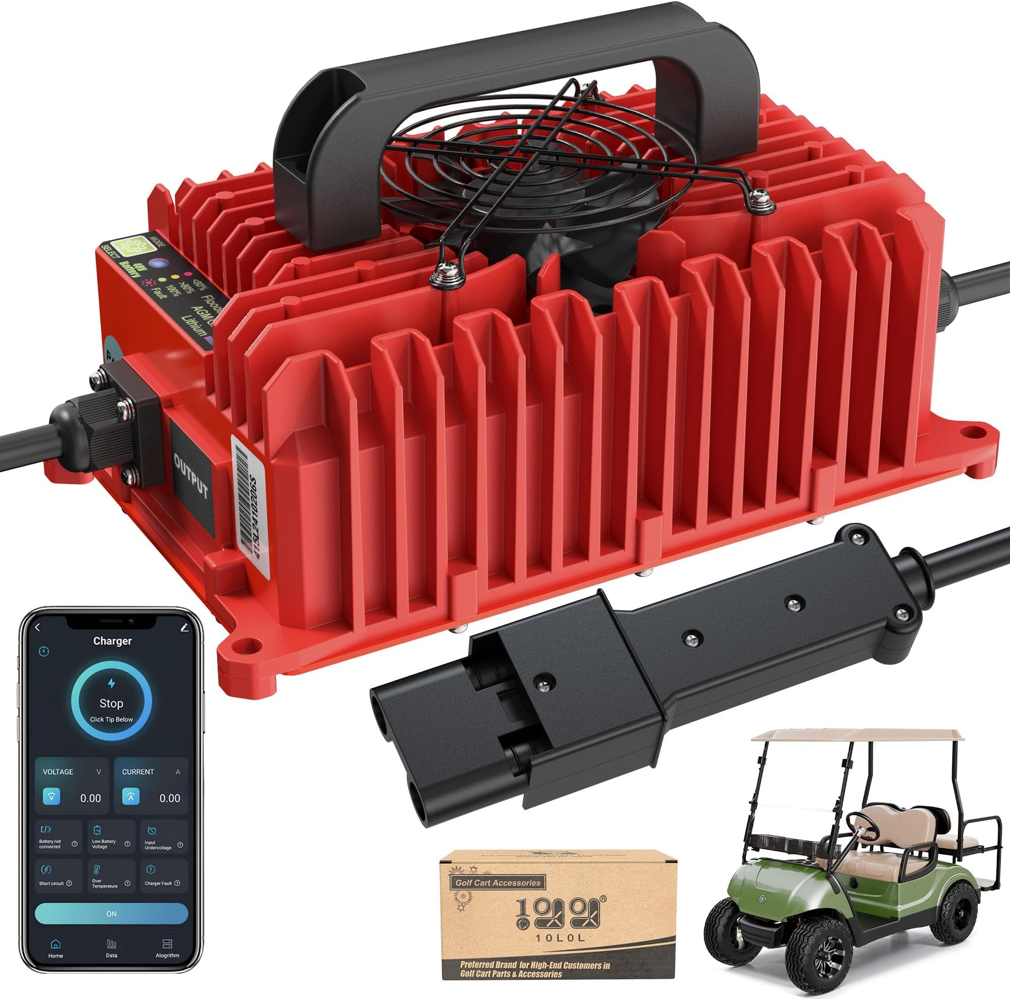Amazon.com: WELNEK 48 Volt 15 Amp Golf Cart Battery Charger : Sports ...