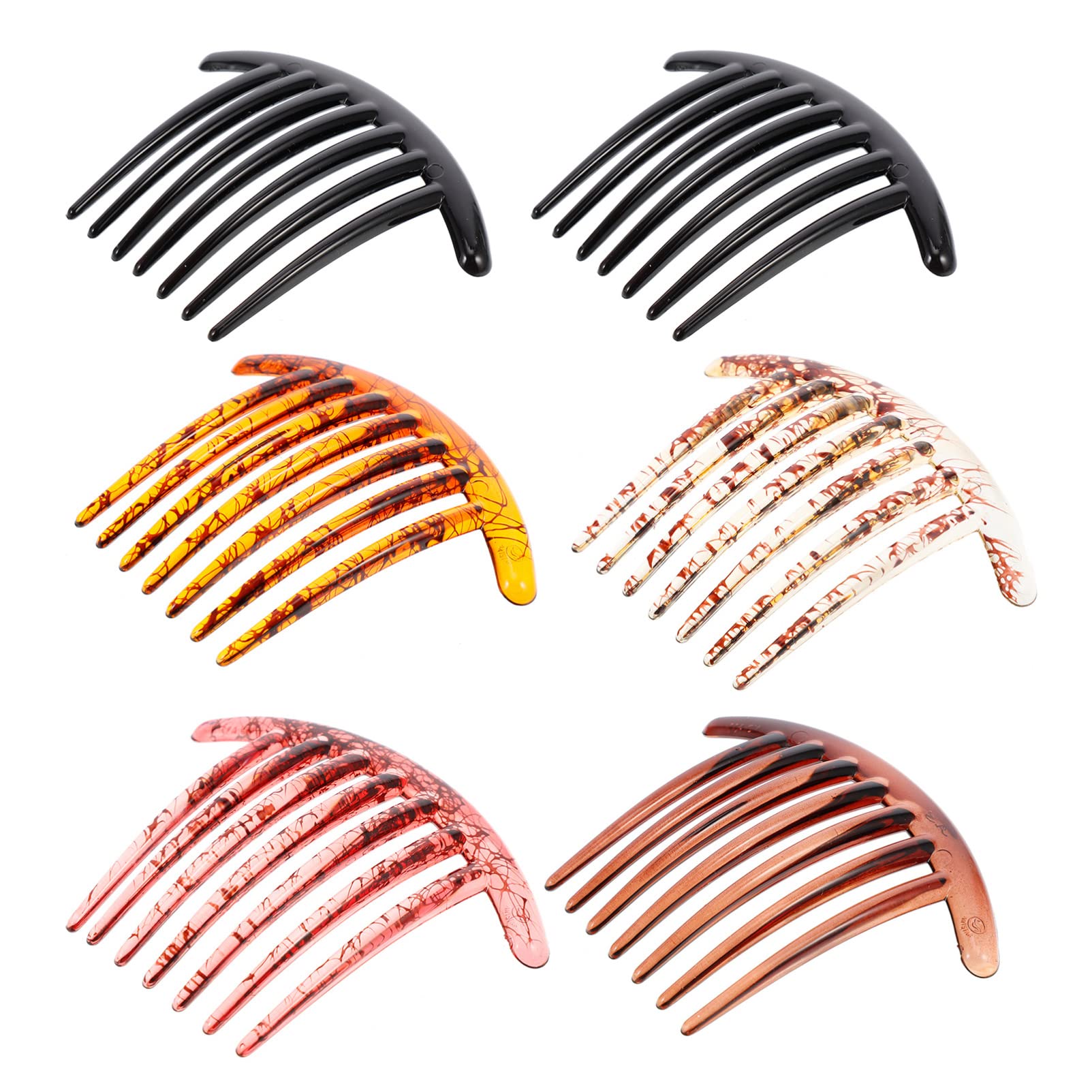 Amazon.com : Uonlytech 6pcs French Hair Side Combs, 7 Teeth Twist Combs ...