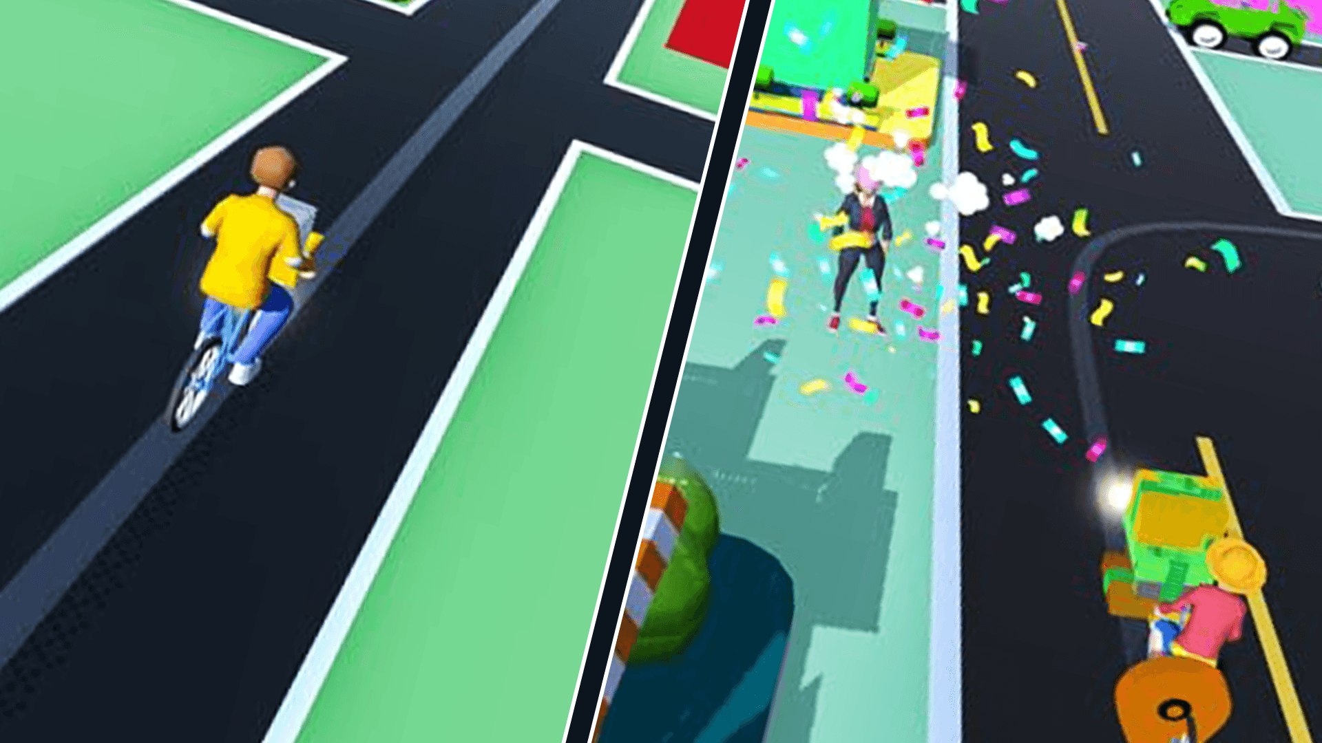 Paper Delivery Boy Bike Rush: Paper Boy Traffic Run Race Paper Toss ...