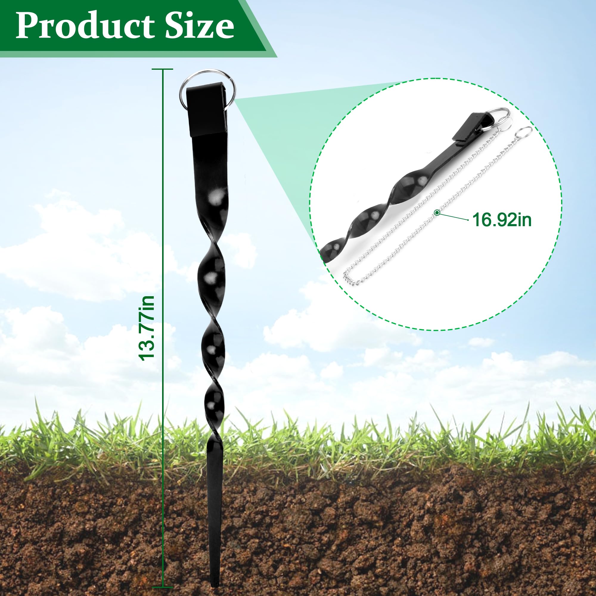 Copper Rain Chain Ground Anchor Monarch Rain Chains Powder Coated Iron ...