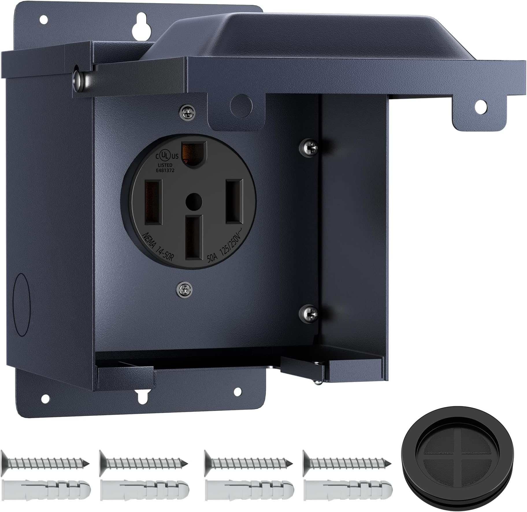 Joinfworld 50 Amp RV Power Outlet Box, 125/250V NEMA 14-50R RV ...