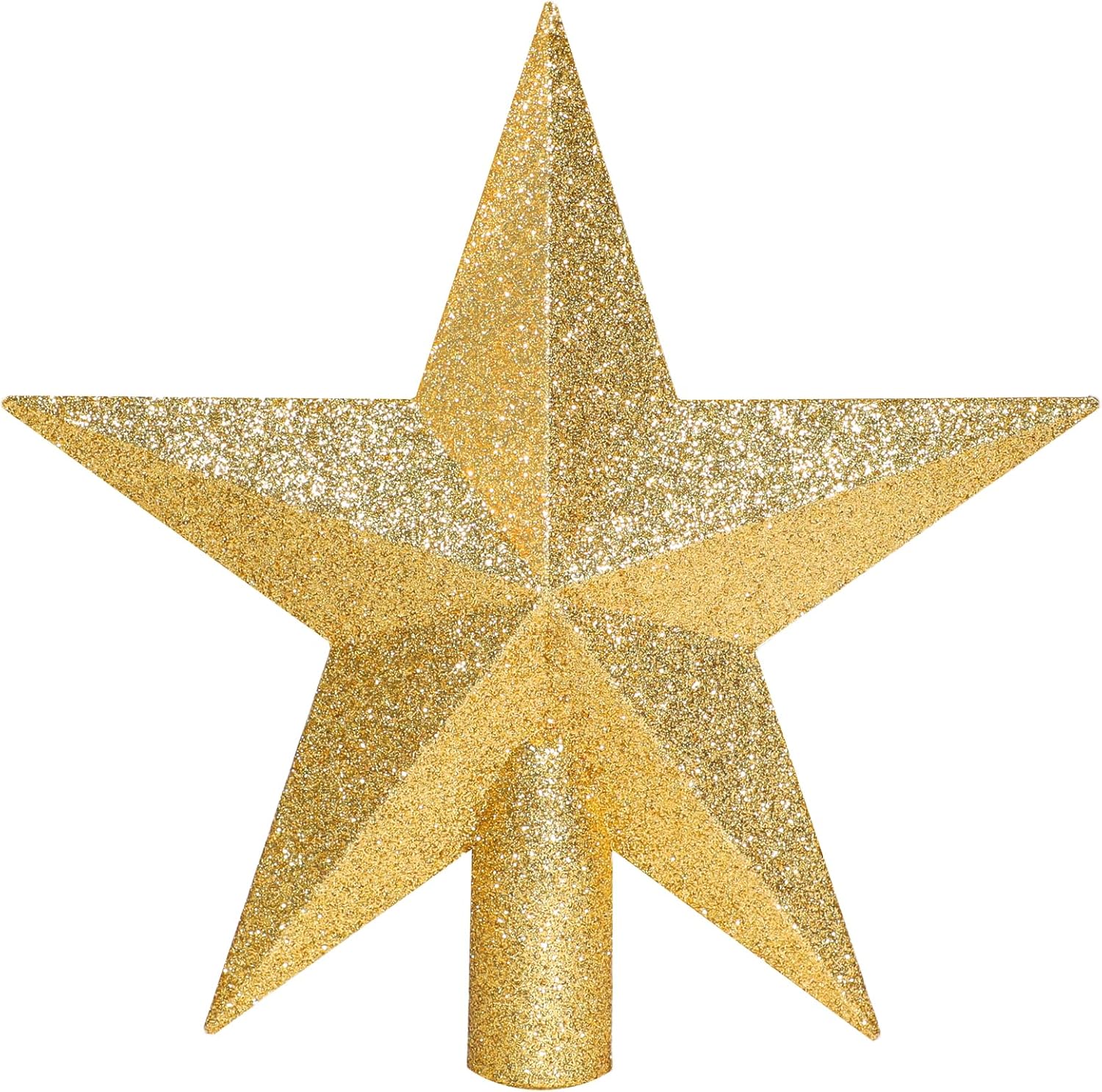 Amazon.com: Annecy Glitter Star Tree Topper - Shatterproof Christmas ...