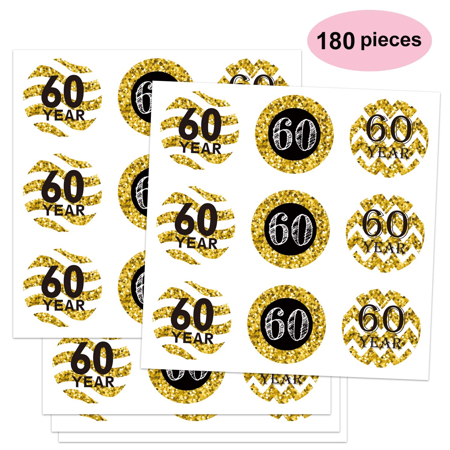 Buy 180 Pack 60th Birthday Party Favor Labels Chocolate Drops Labels buy-180-pack-60th-birthday-party-favor-labels-chocolate-drops-labels