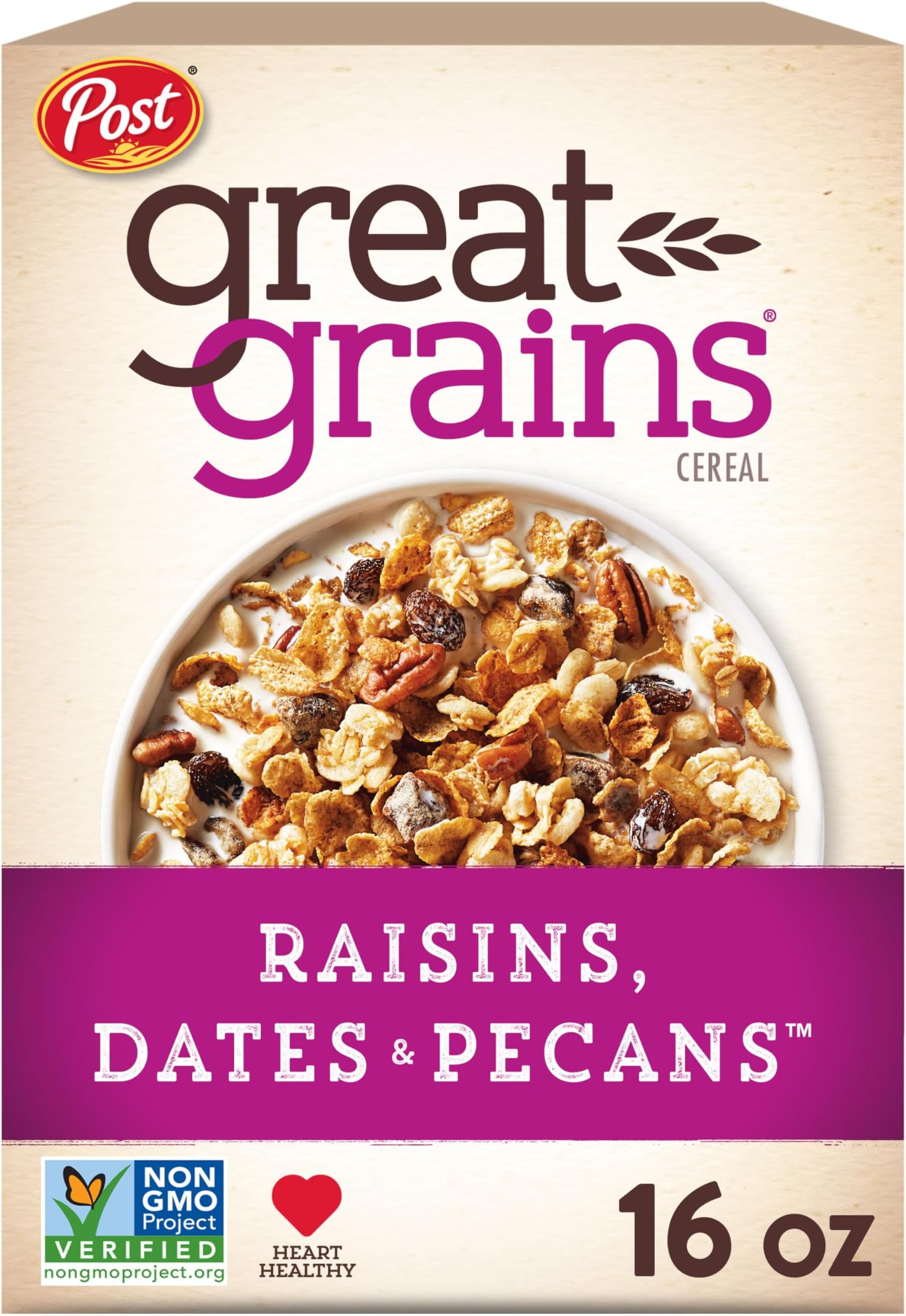 Amazon.com: Post Raisin Bran®, Whole Grain Wheat & Bran Breakfast ...