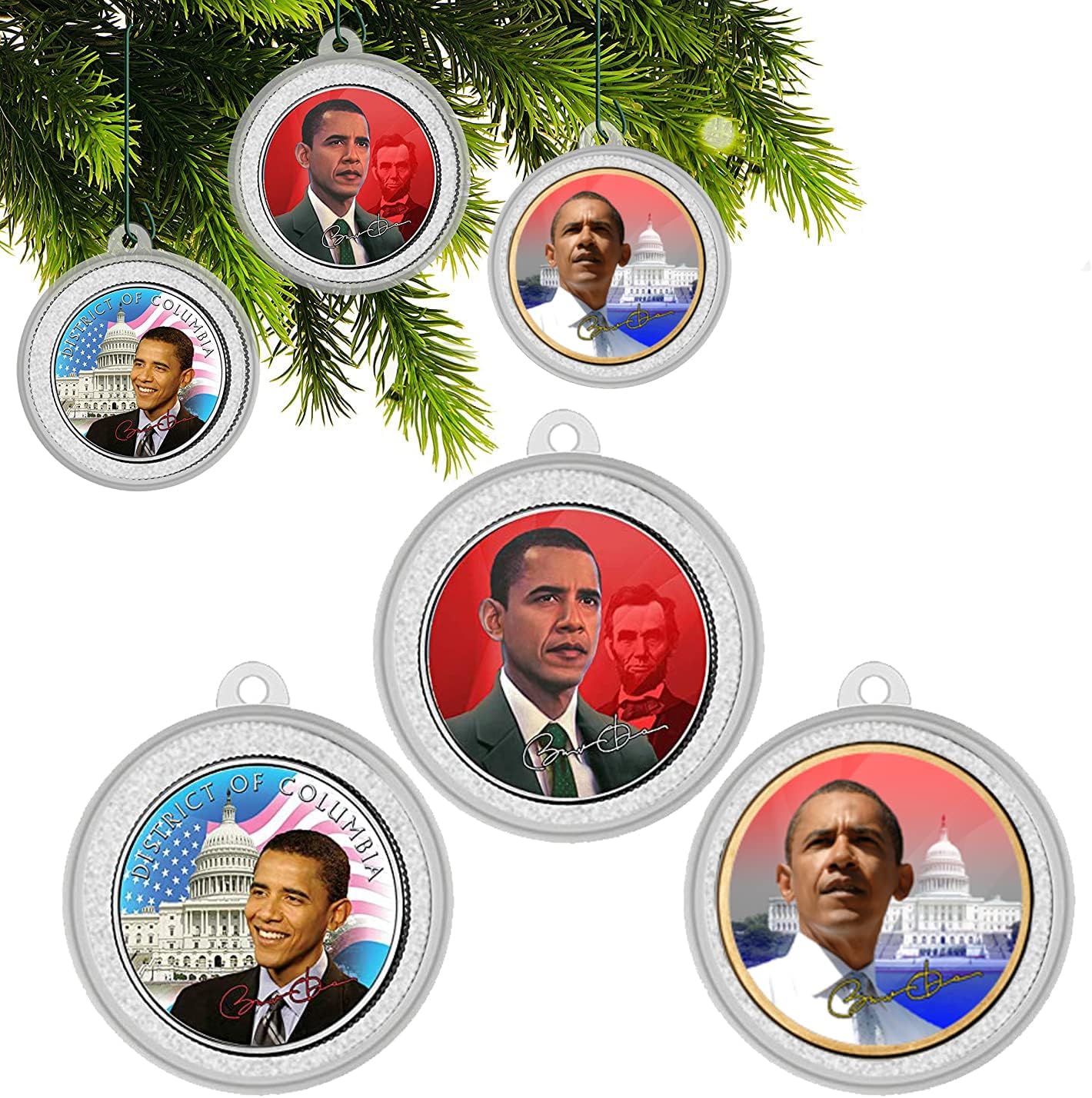 Amazon.com: The President Obama Authentic Coin Christmas Tree Ornament ...