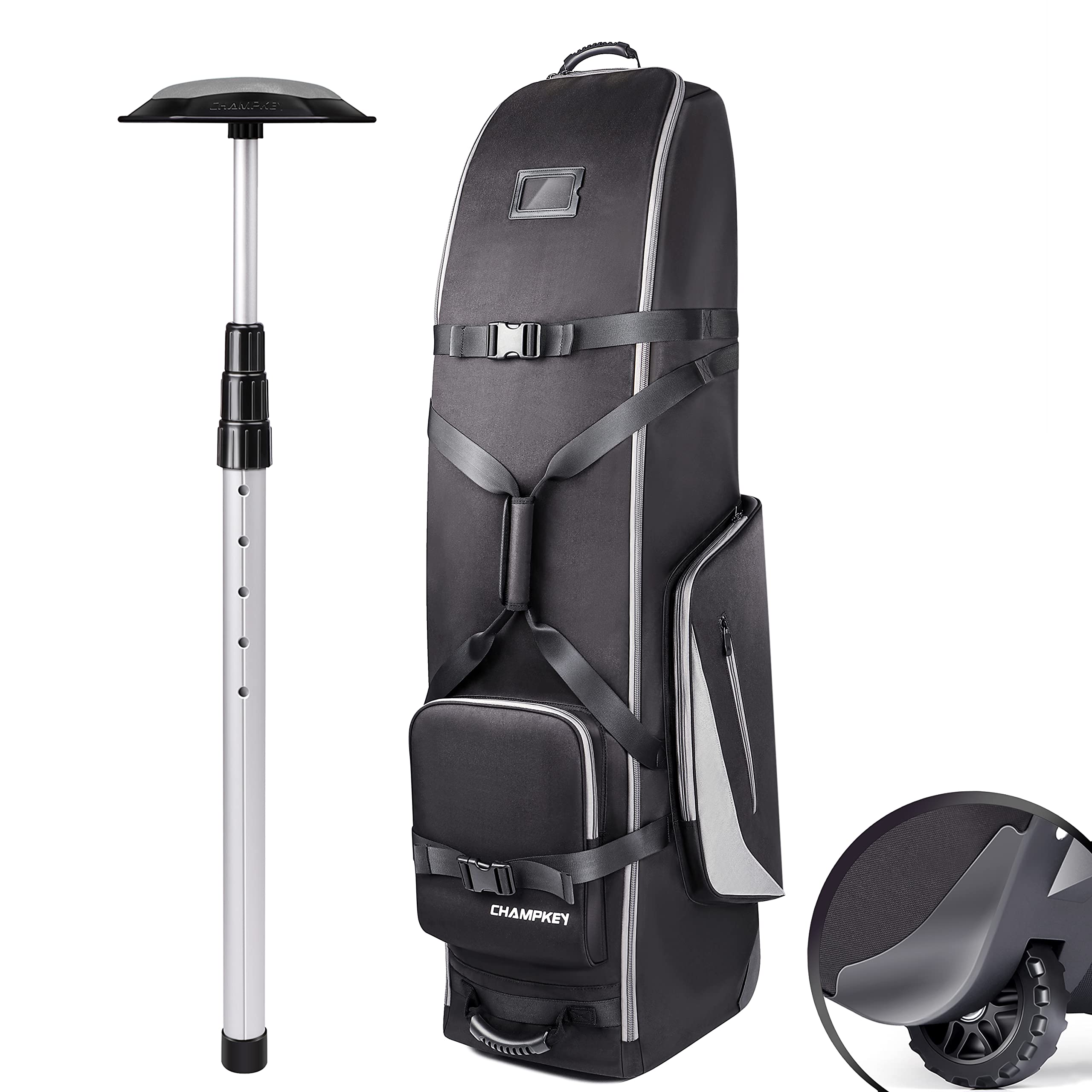 Snapklik.com : CHAMPKEY 1200D Soft Padded Golf Travel Bag