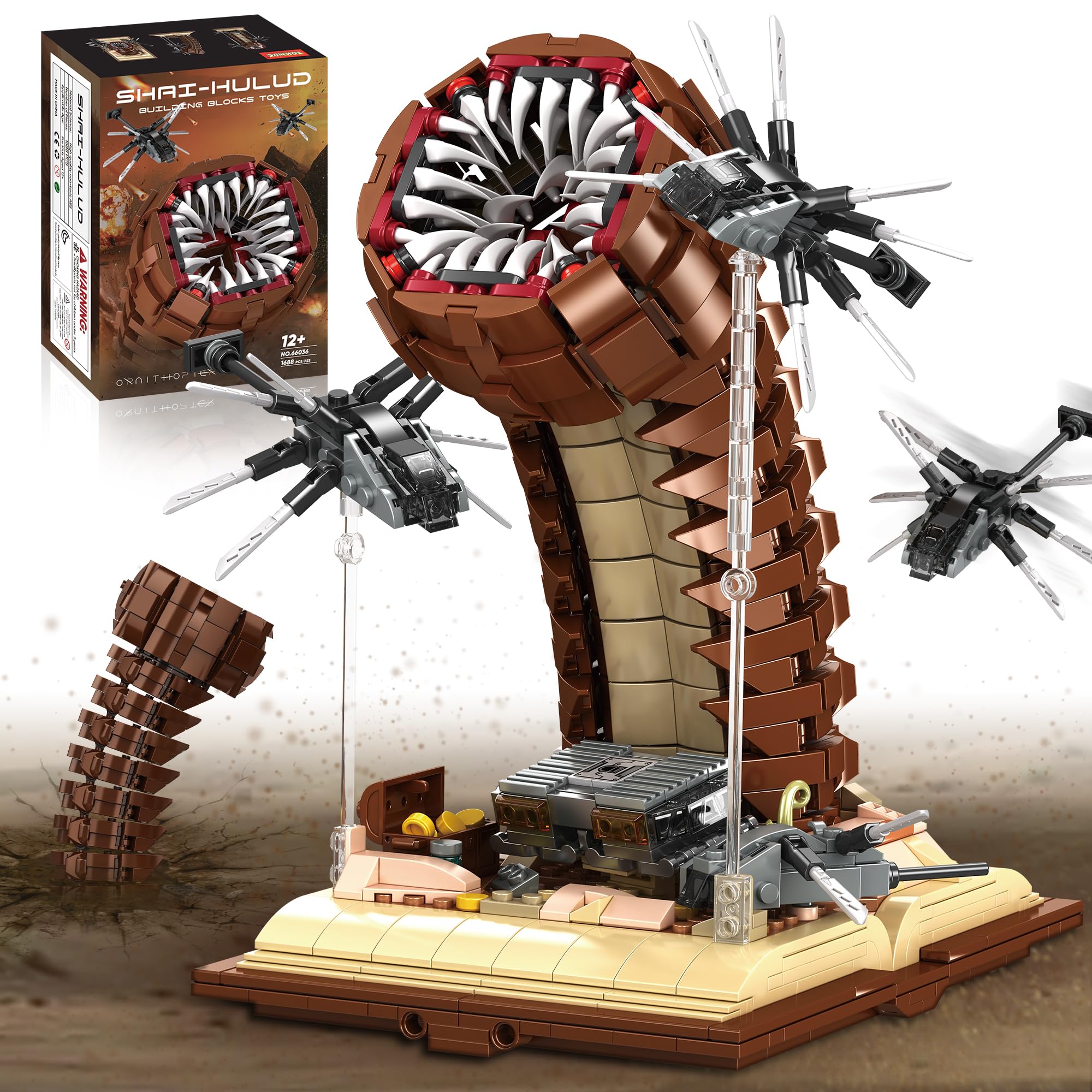 Amazon.com: Sandworm Monster Building Blocks, Equipped with Suspended ...