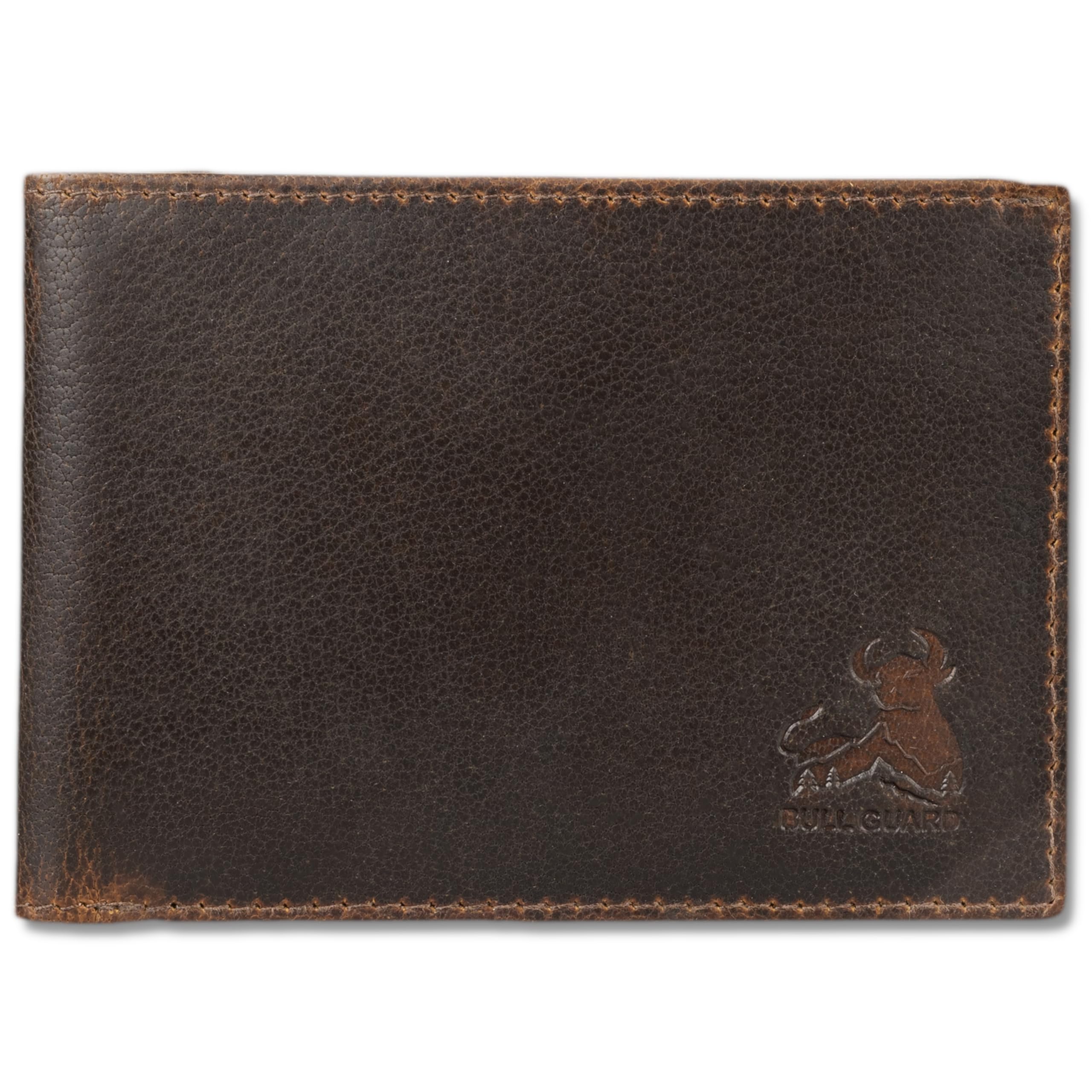Amazon.com: BULL GUARD Bifold Leather Wallet Slim Men's RFID Blocking ...