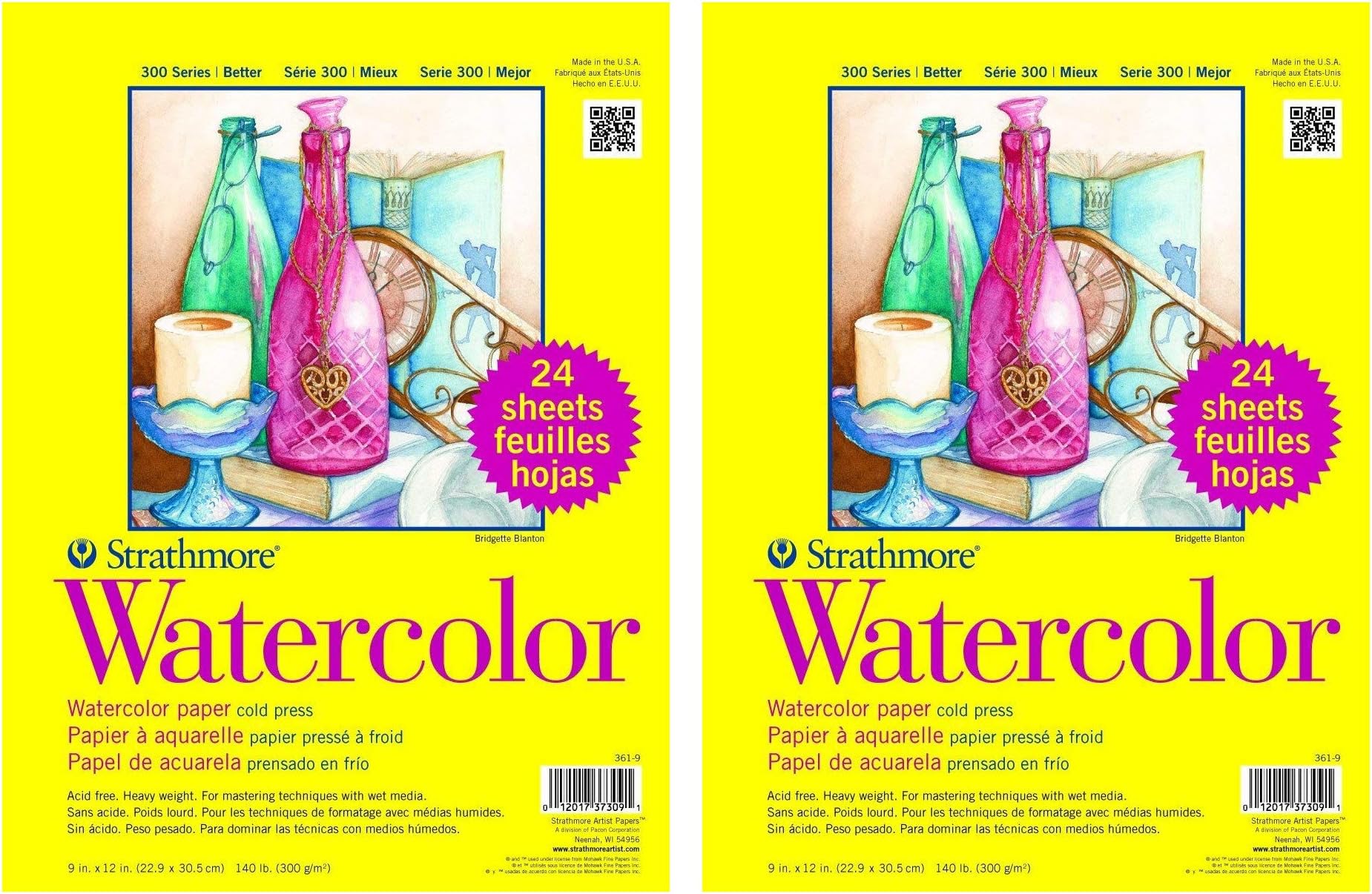 Amazon.com: Strathmore 200 Series Watercolor Paper Pad, 9x12 inch, 15 ...