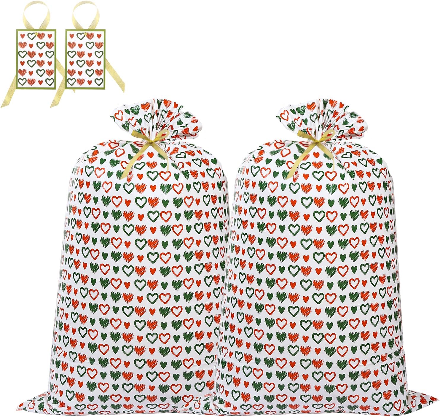 Amazon.com: LIYUABU Extra Large Christmas Gift Bags,2pcs 56" x 36 ...