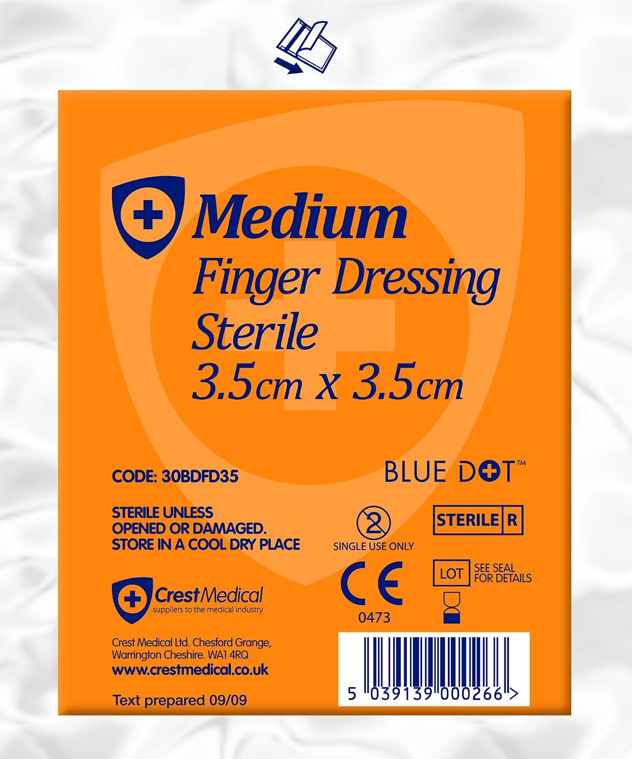 Finger Dressing Blue Dot 3.5cm x 3.5cm Pack of 12 : Amazon.co.uk ...