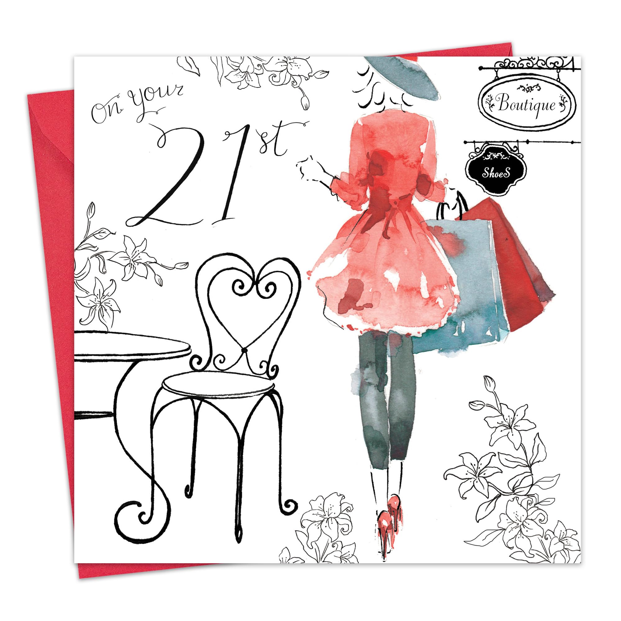 Amazon.com : Twizler 21st Birthday Card For Her Crystal Finish – Unique ...