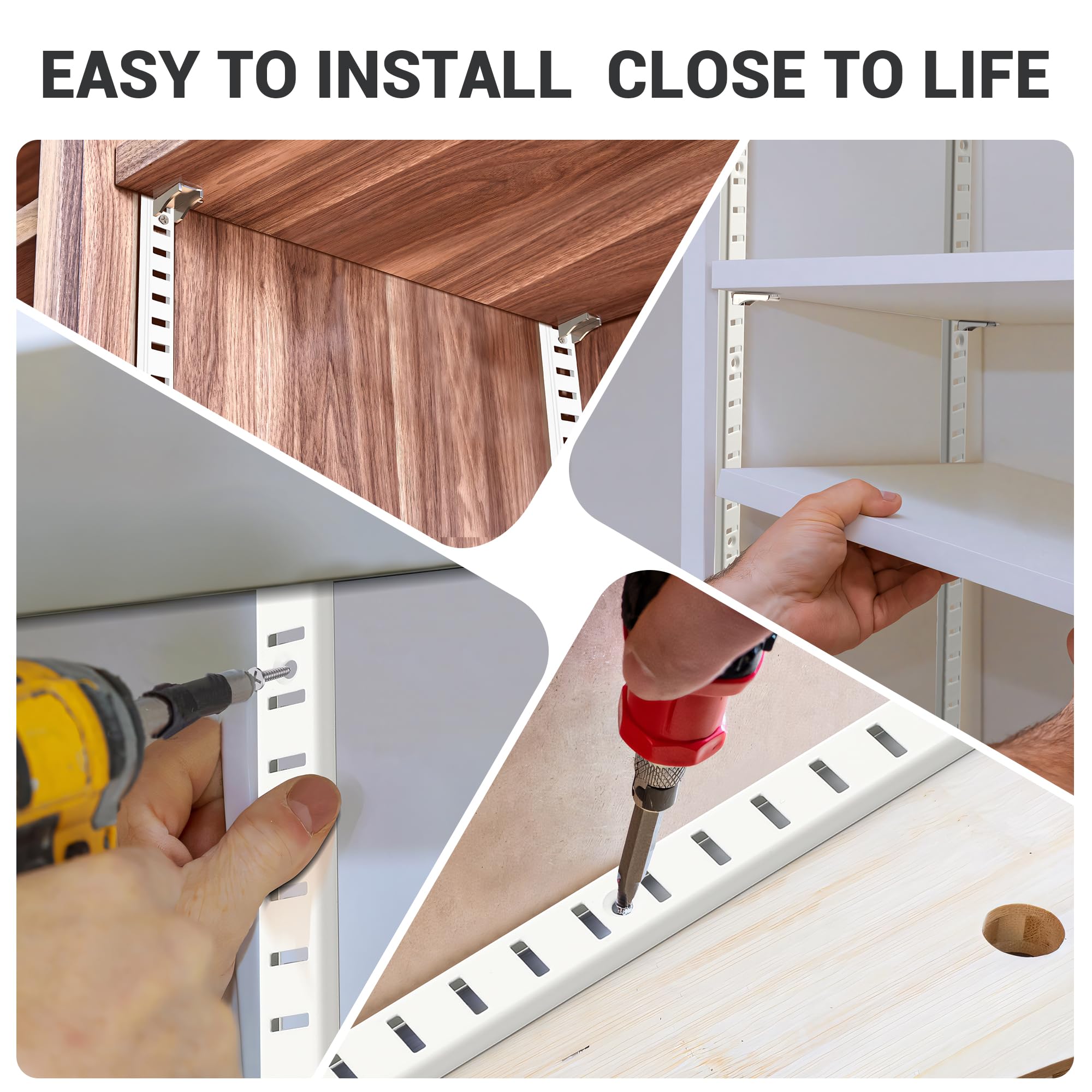 Recessed Shelf Standards And Brackets Adjustable Shelf Standards